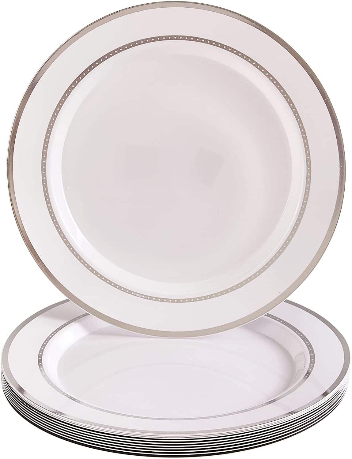 Heavy Duty Disposable Plates – 10 Disposable Dinner Plates – 10.25 ...