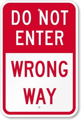 Heavy Duty "Do Not Enter" Traffic Sign, 18x12 Inch Rustproof Aluminum ...