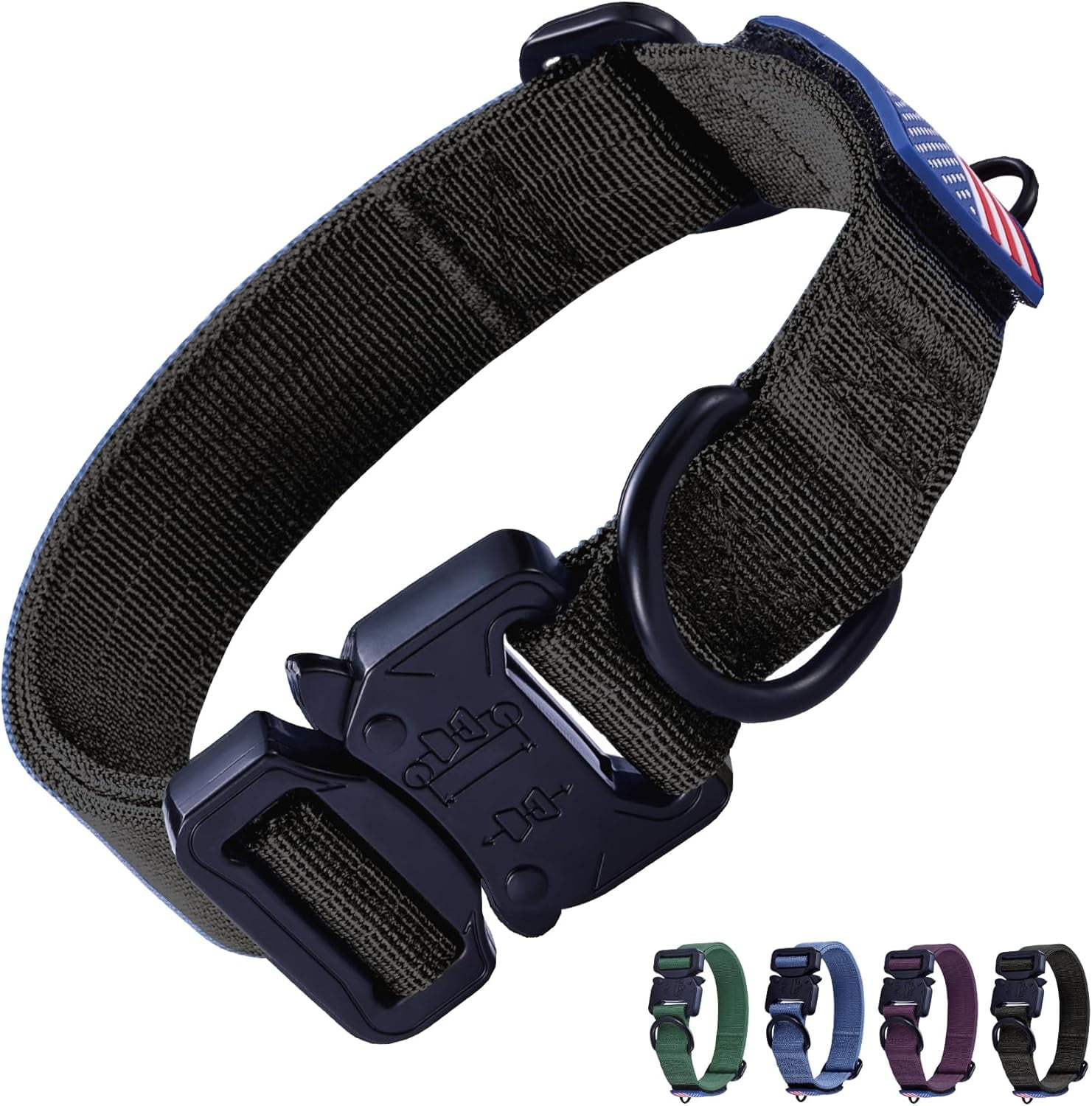 Heavy Duty Dog Collar - Adjustable Tactical Military Dog Collars with ...