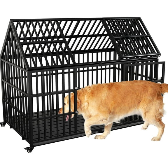 Solutions Series Large Side-by-Side SUV Dog Crate Double Door Folding ...