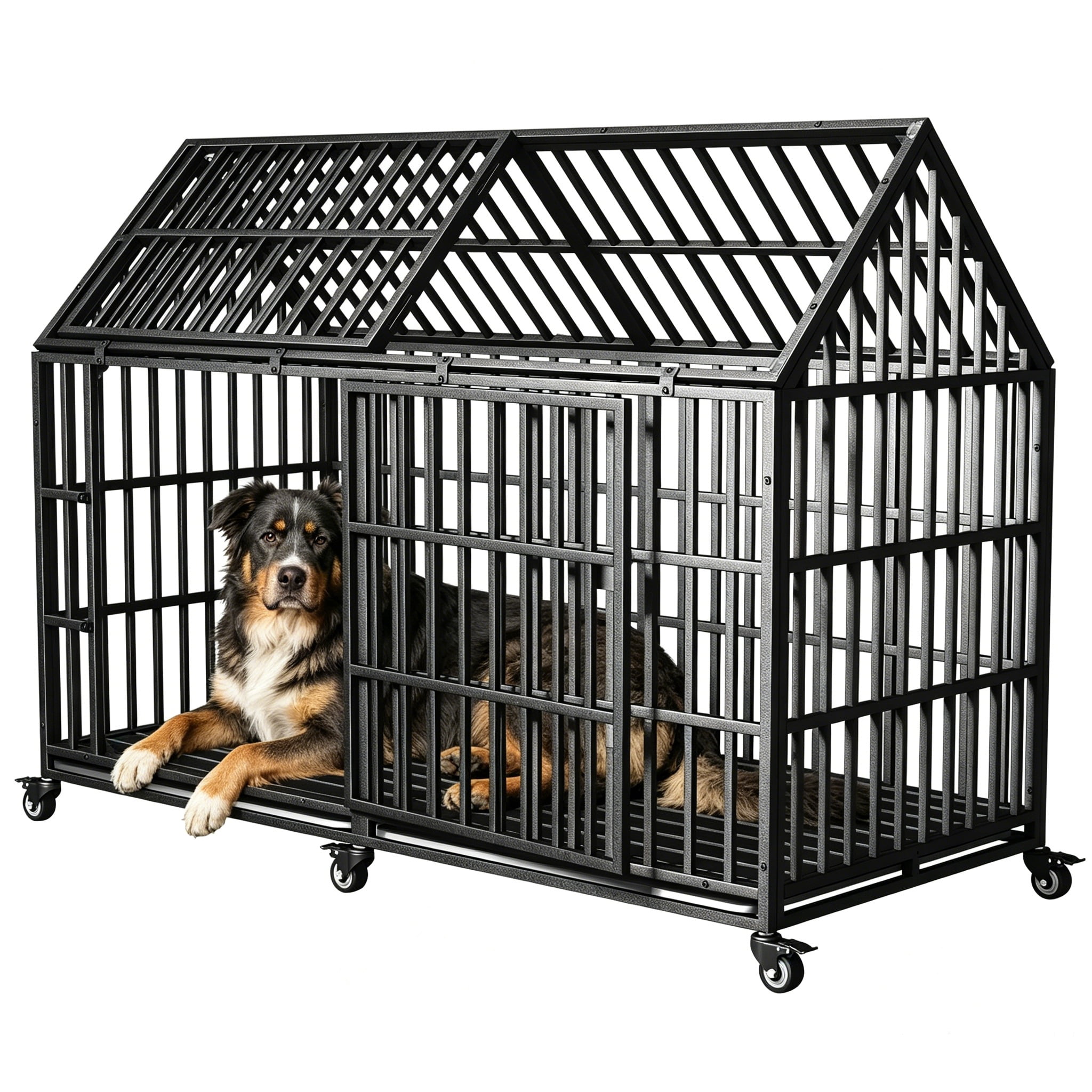 64'' Heavy Duty Dog Crate, Extra Large Dog Cage for Large Dogs ...