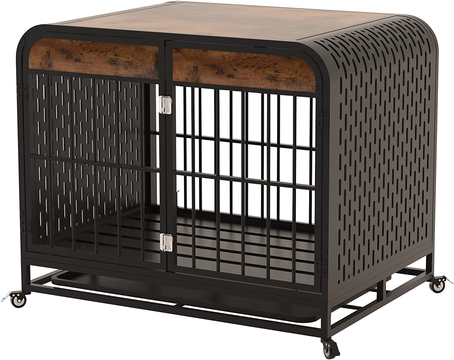 NBTiger Heavy Duty Dog Crate, Large Wooden Dog Cage with Tabletop, 33 ...