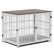 vidaXL Dog Cages with Roof and Door Silver Animal Kennel 2 Pcs ...