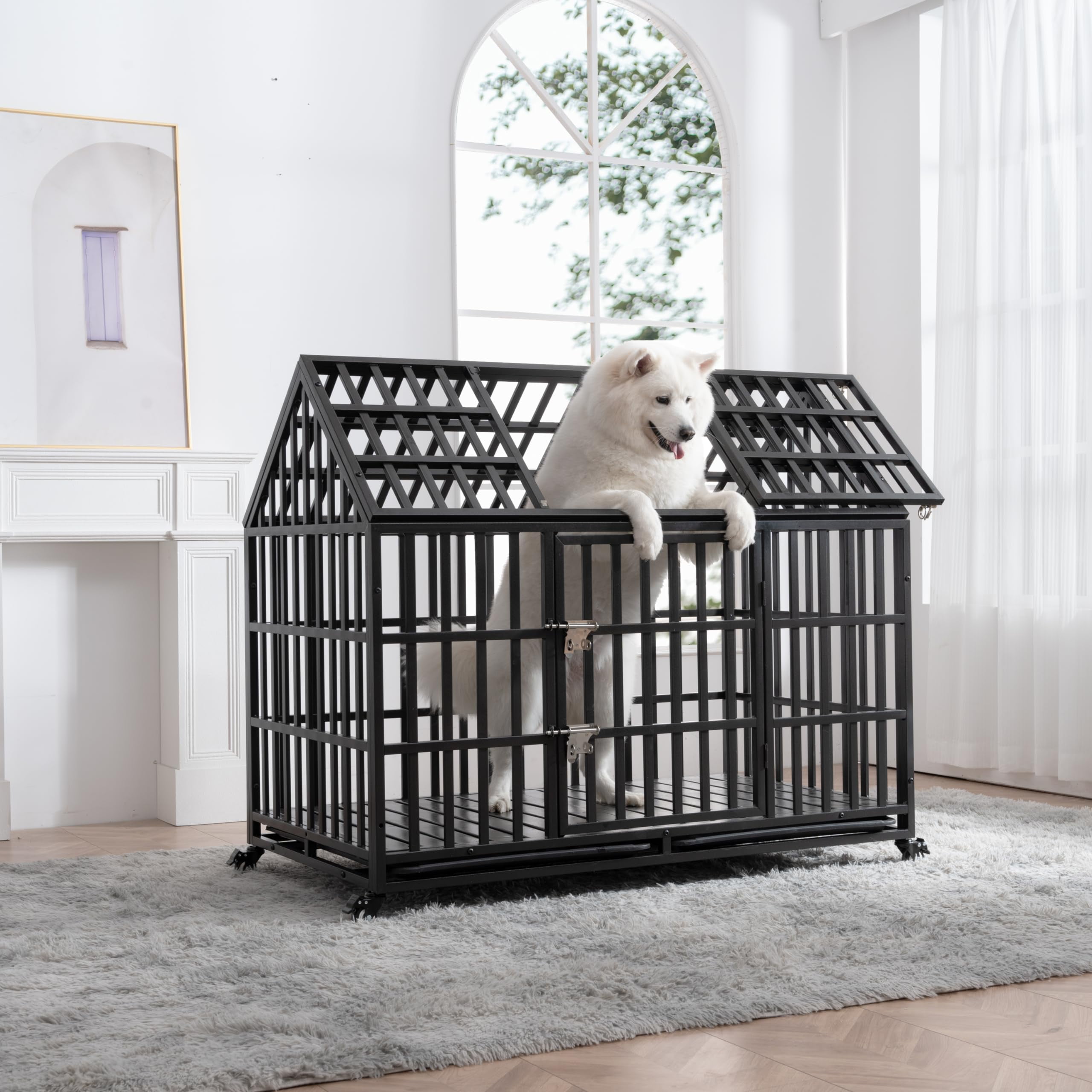 Heavy Duty Dog Crate Small Dog Kennel, Indoor Dog Cage for Small Medium ...