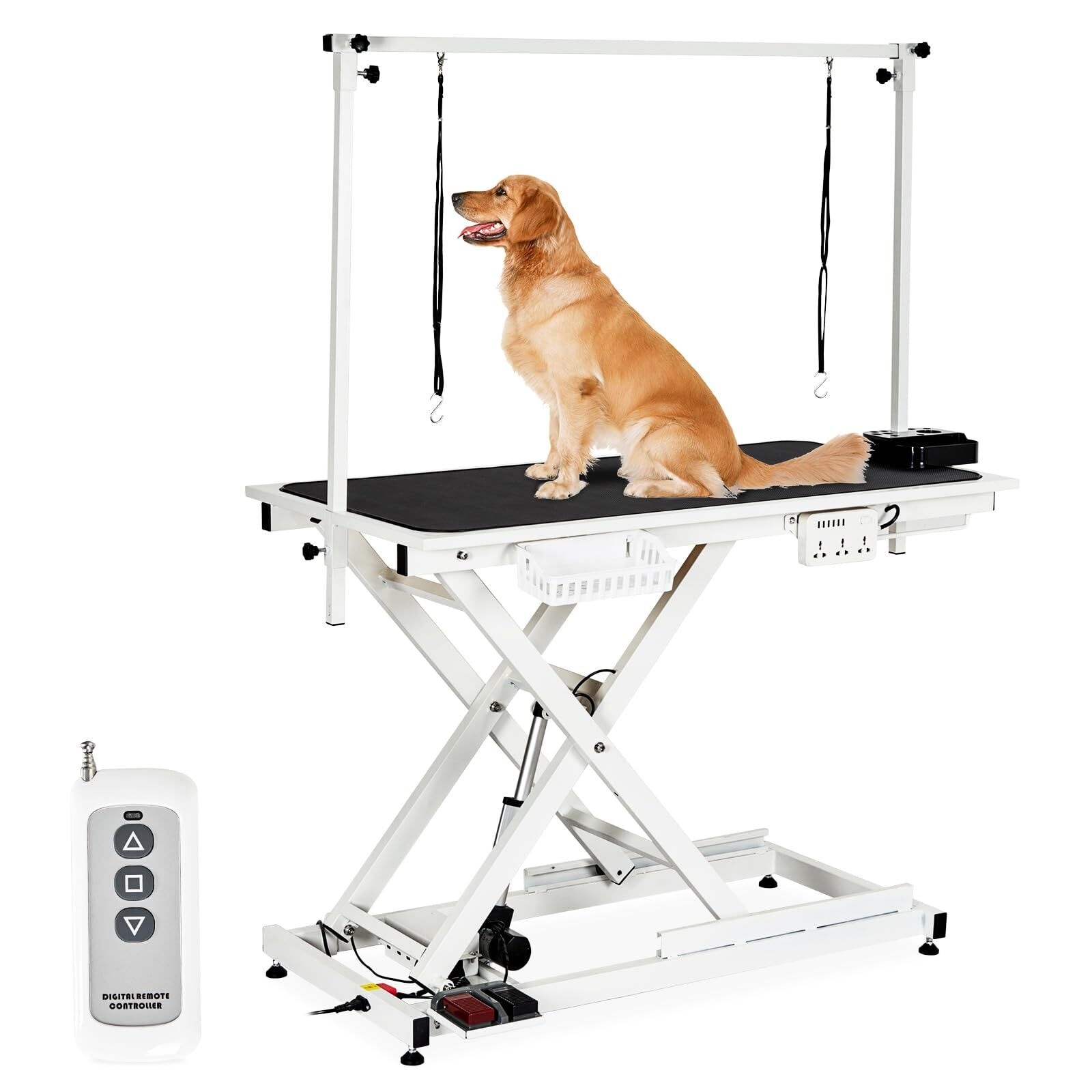 Heavy Duty Dog Grooming Table, 50'' Electric Grooming Table for Dogs ...