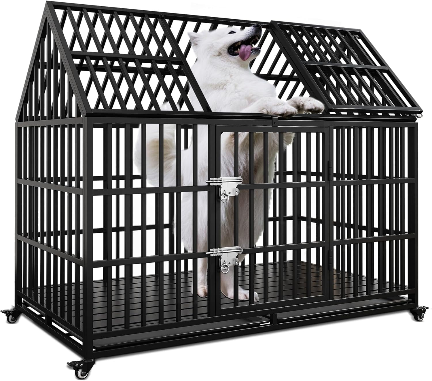 Heavy Duty Dog Kennel - Indestructible, Escape-Proof Dog Crate with ...