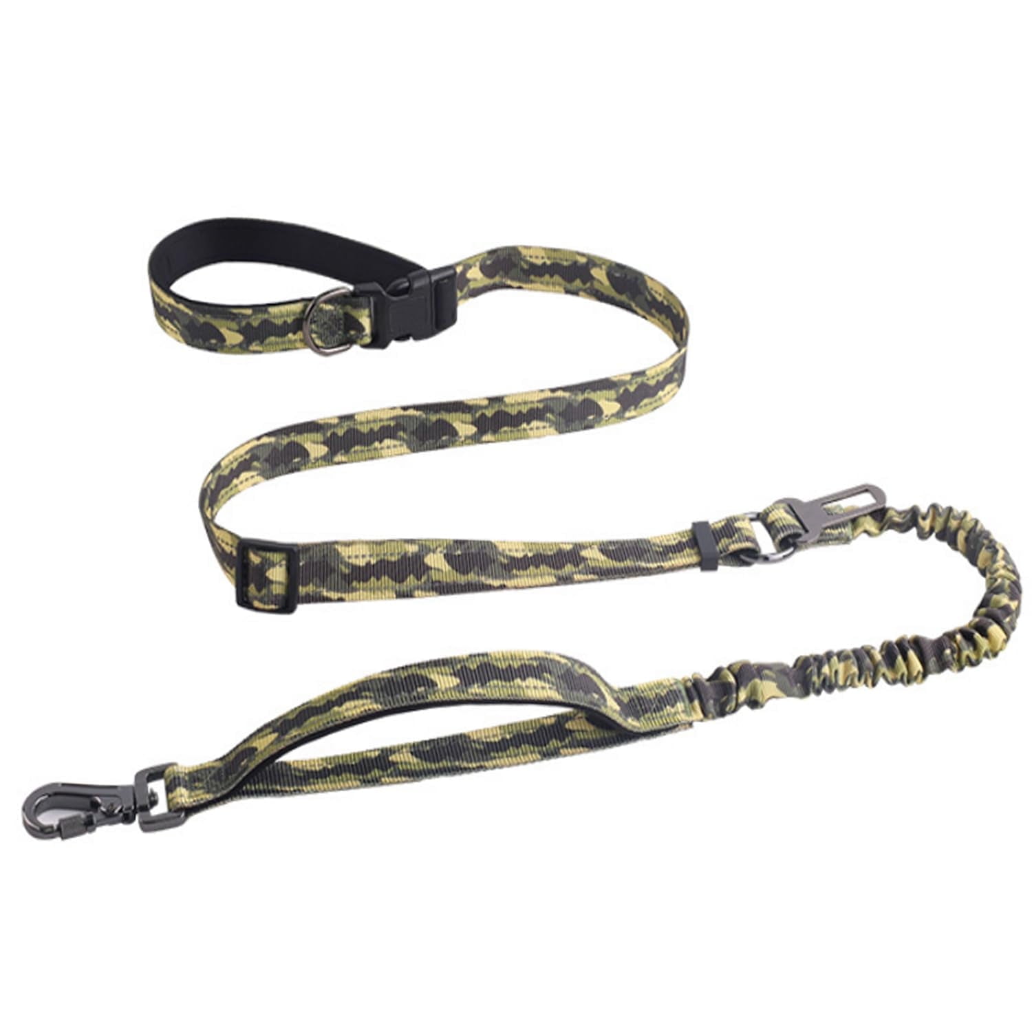 Heavy Duty Dog Leash, 4-7FT Shock Absorbing Bungee with 2 Padded ...