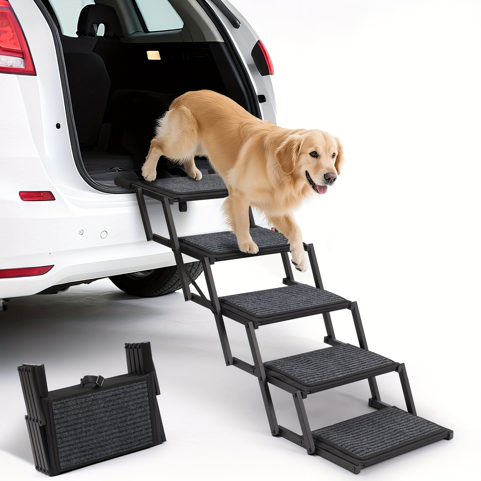 [Heavy-Duty Dog Ramp] Durable Heavy-Duty Non-Slip Dog Stairs & Ramp ...