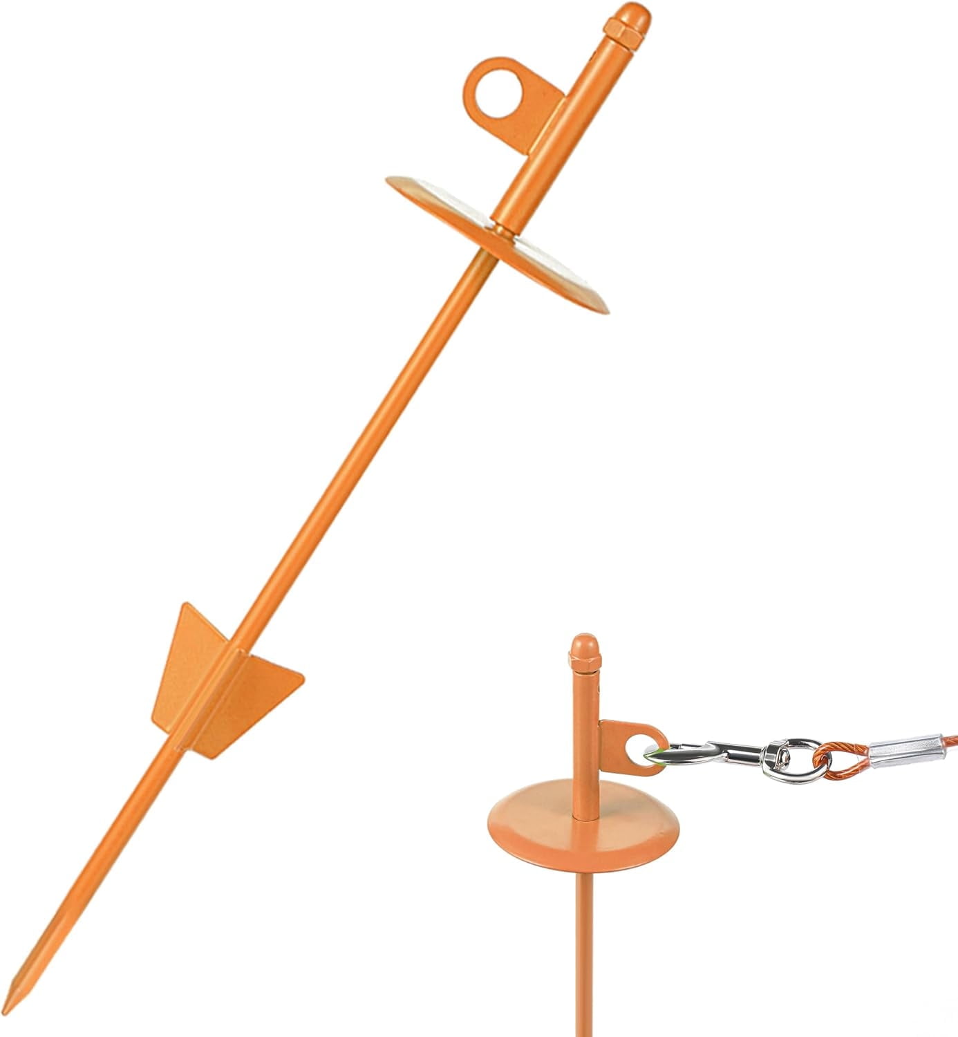 Heavy Duty Dog Tie Out Stake, 360° Swivel Anchor Perfect for Beach ...
