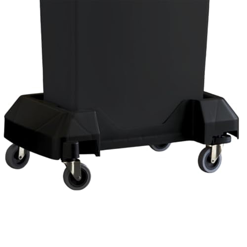 Heavy-Duty Dolly for 16/23 Gallon Slim Trash Can – 4-Wheel Rolling Base ...