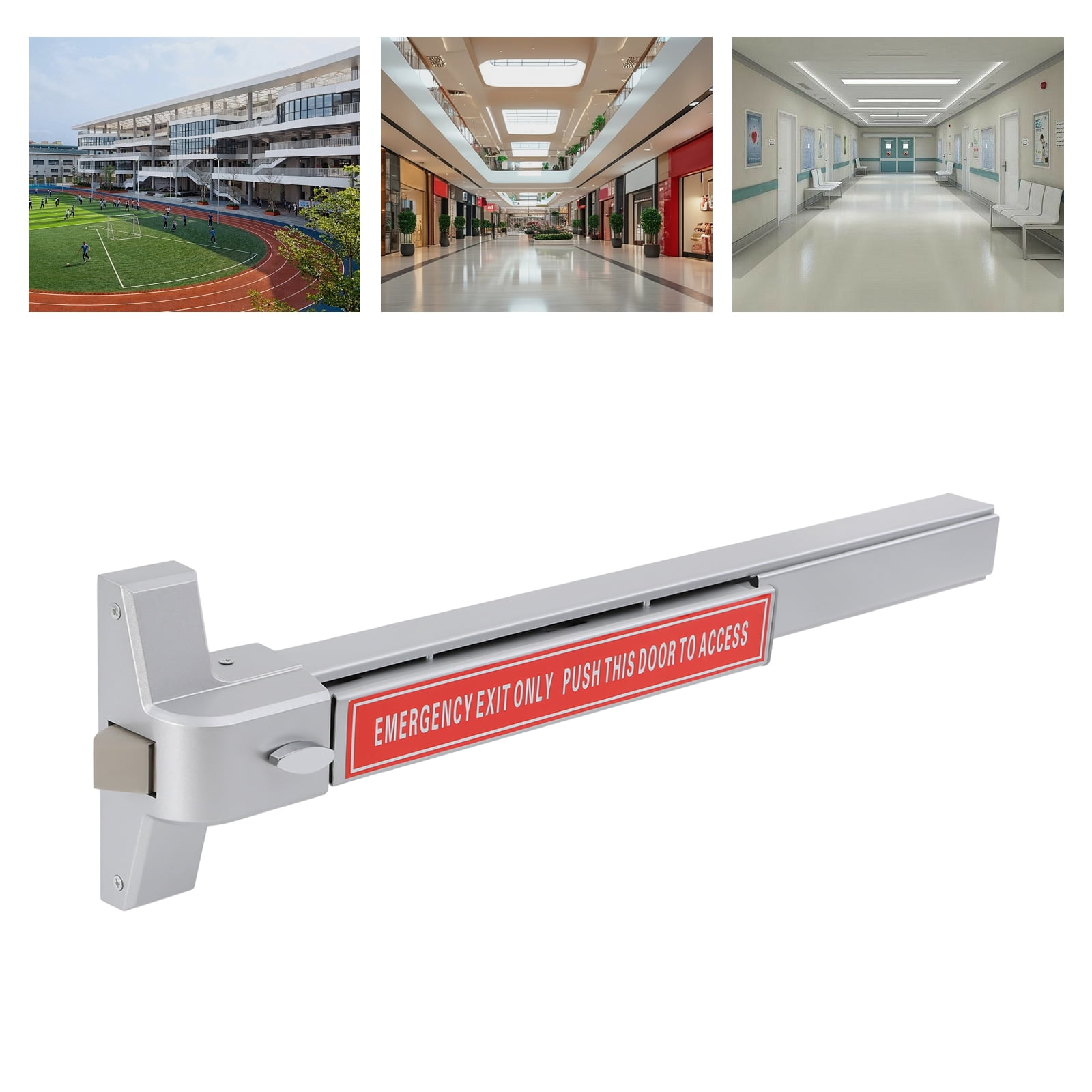 Heavy Duty Door Push Bar Panic Exit Lock Device Hardware Latches ...