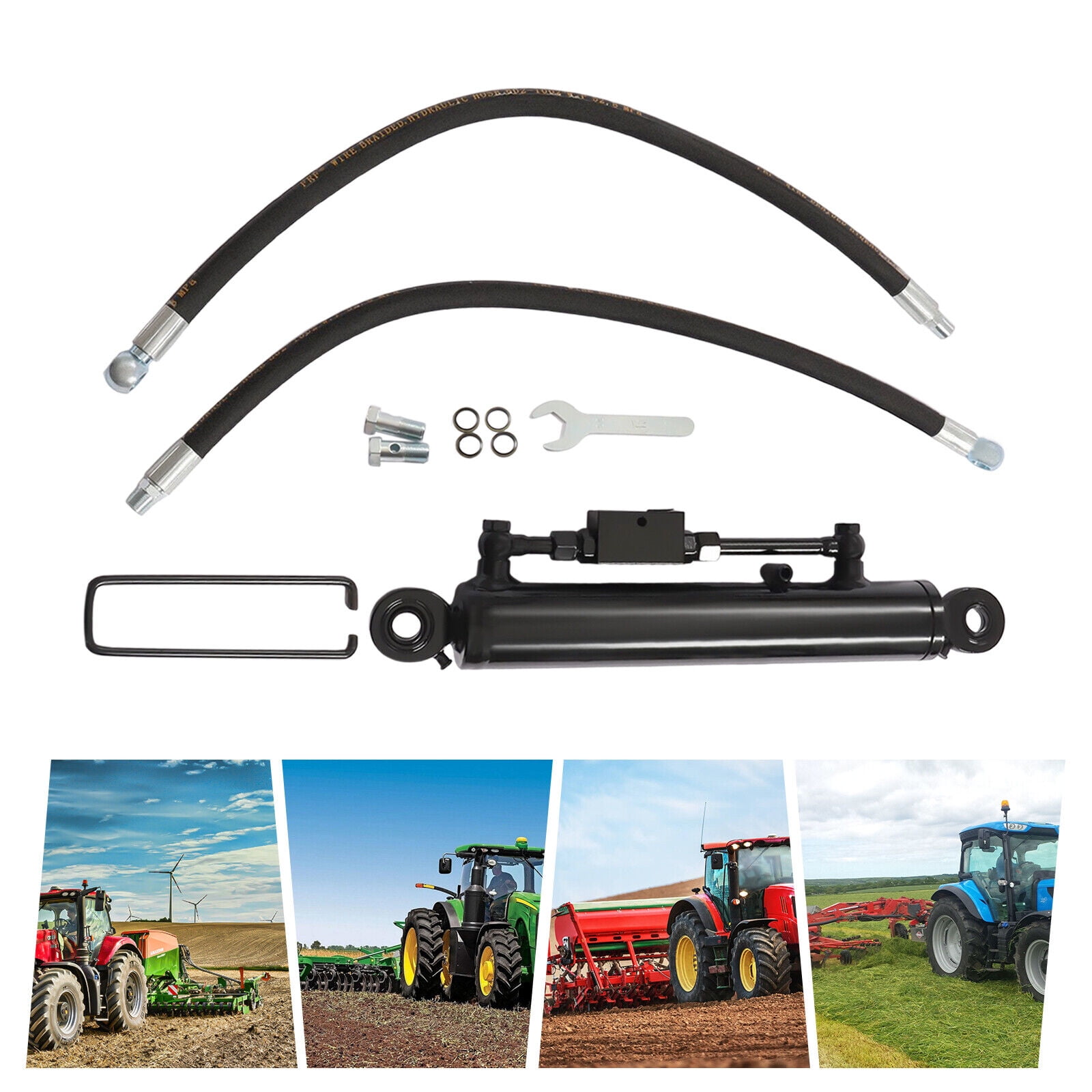 Heavy-Duty Double-Acting Hydraulic Cylinder with Complete Accessories ...