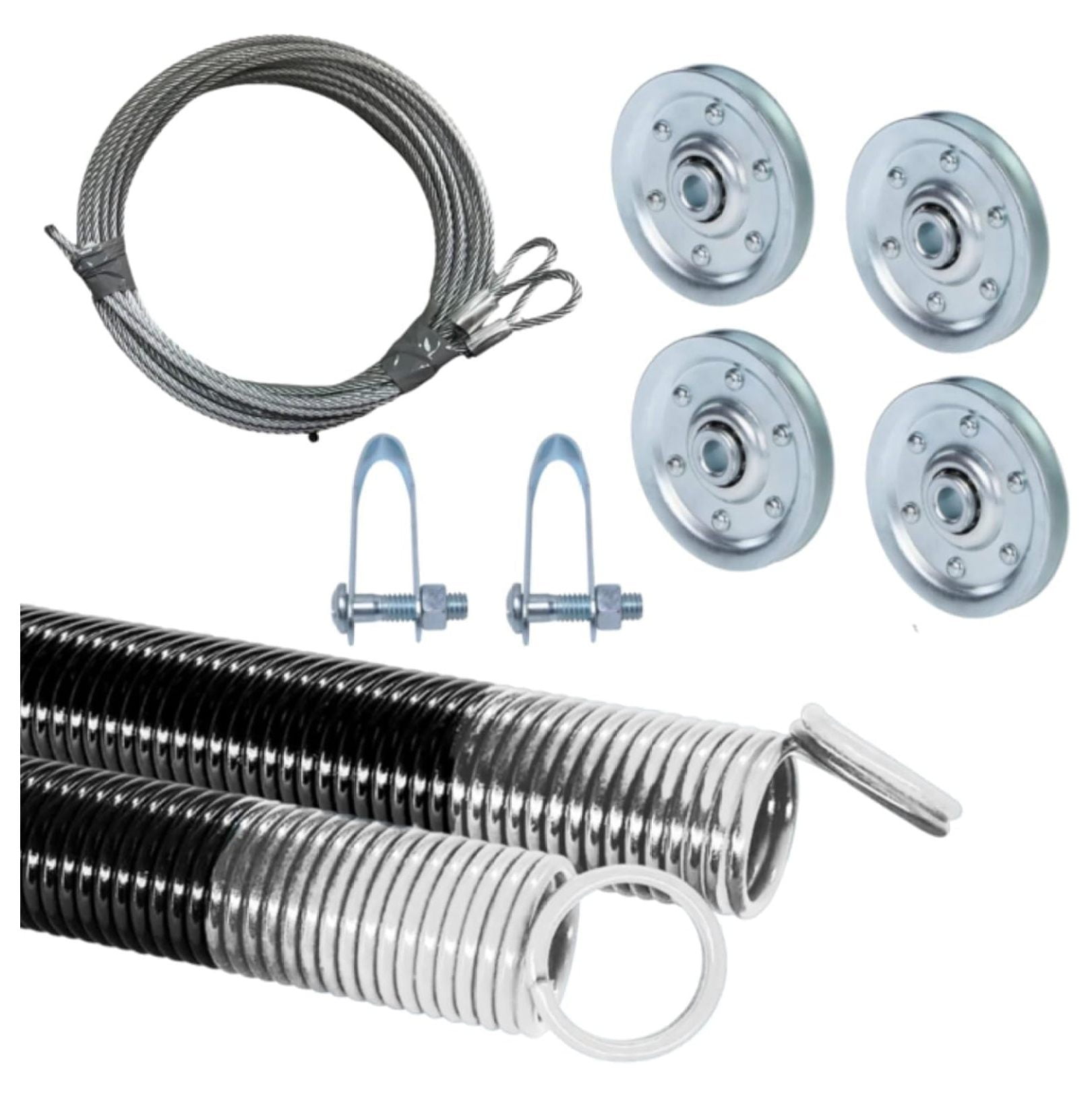 Heavy-Duty Double-Looped Garage Door Extension Bundle 210 lb (White ...