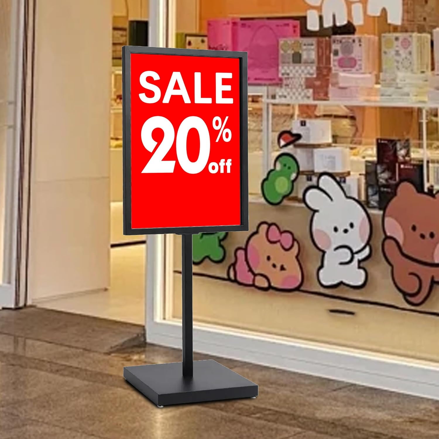 Heavy-Duty Double-Sided Floor Standing Foam Board Promo Stand Poster ...