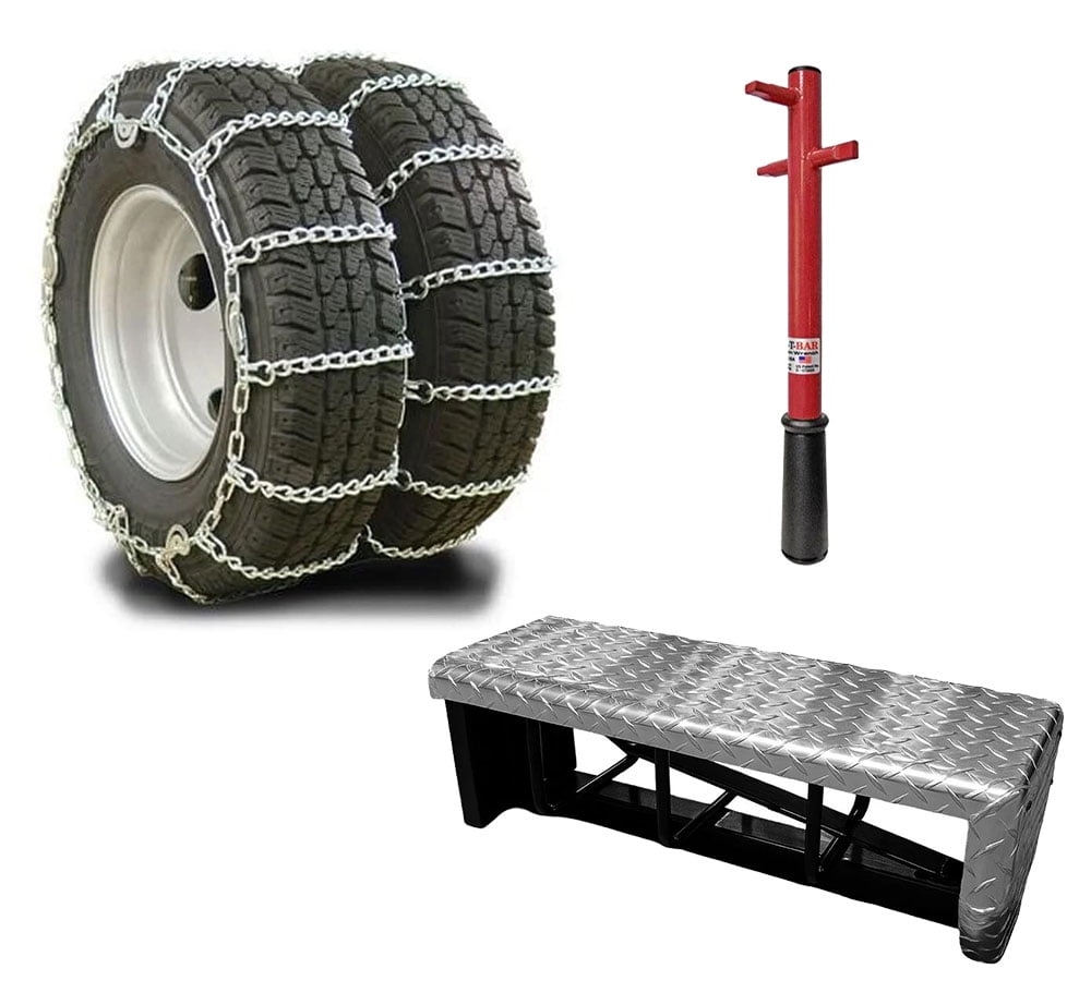 Truck Tire Chain Kit – (Set of 2) CAM Square Link Dual Snow Tire Chain ...