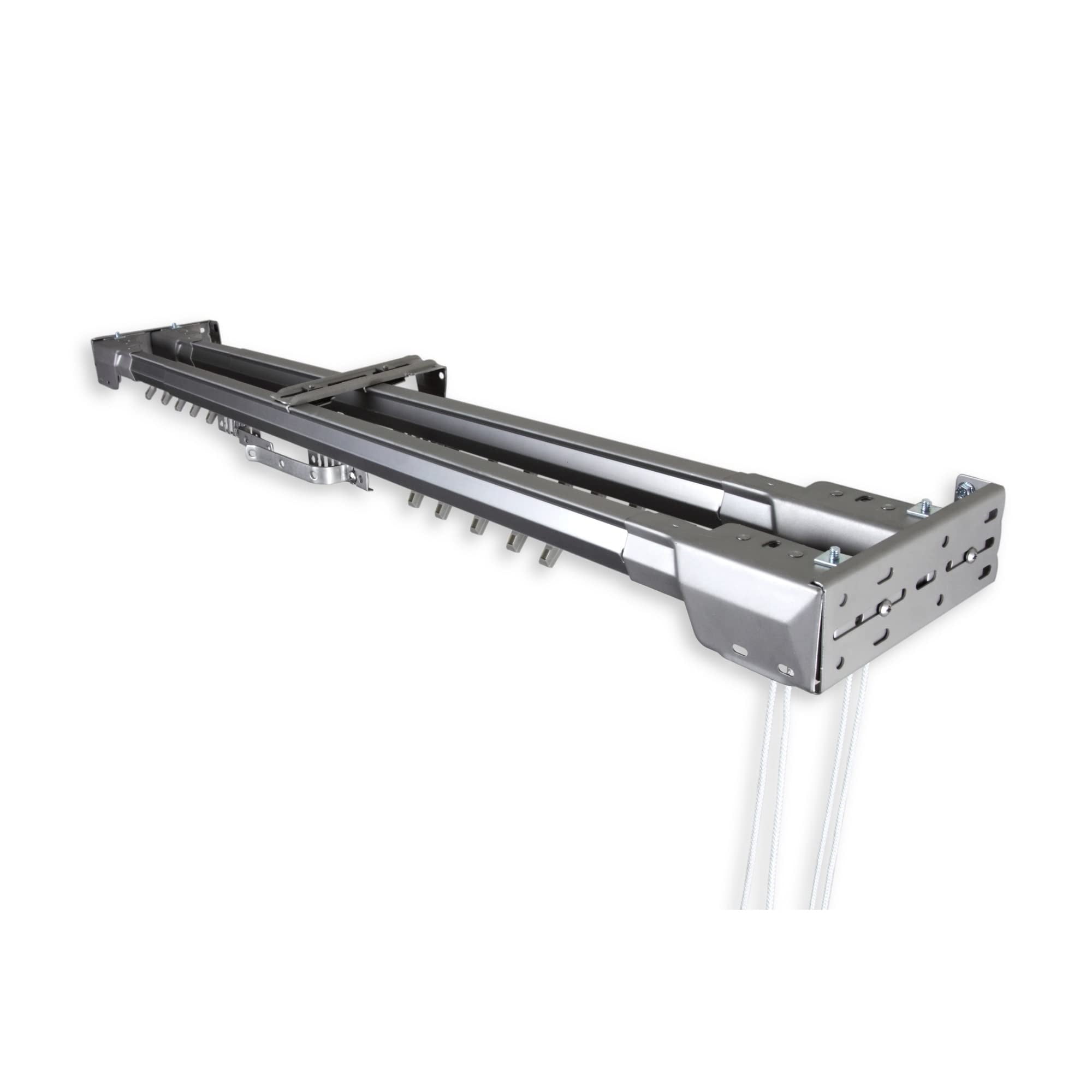 Heavy Duty Double Traverse Rod Center Open 84-156" Silver - Walmart.com