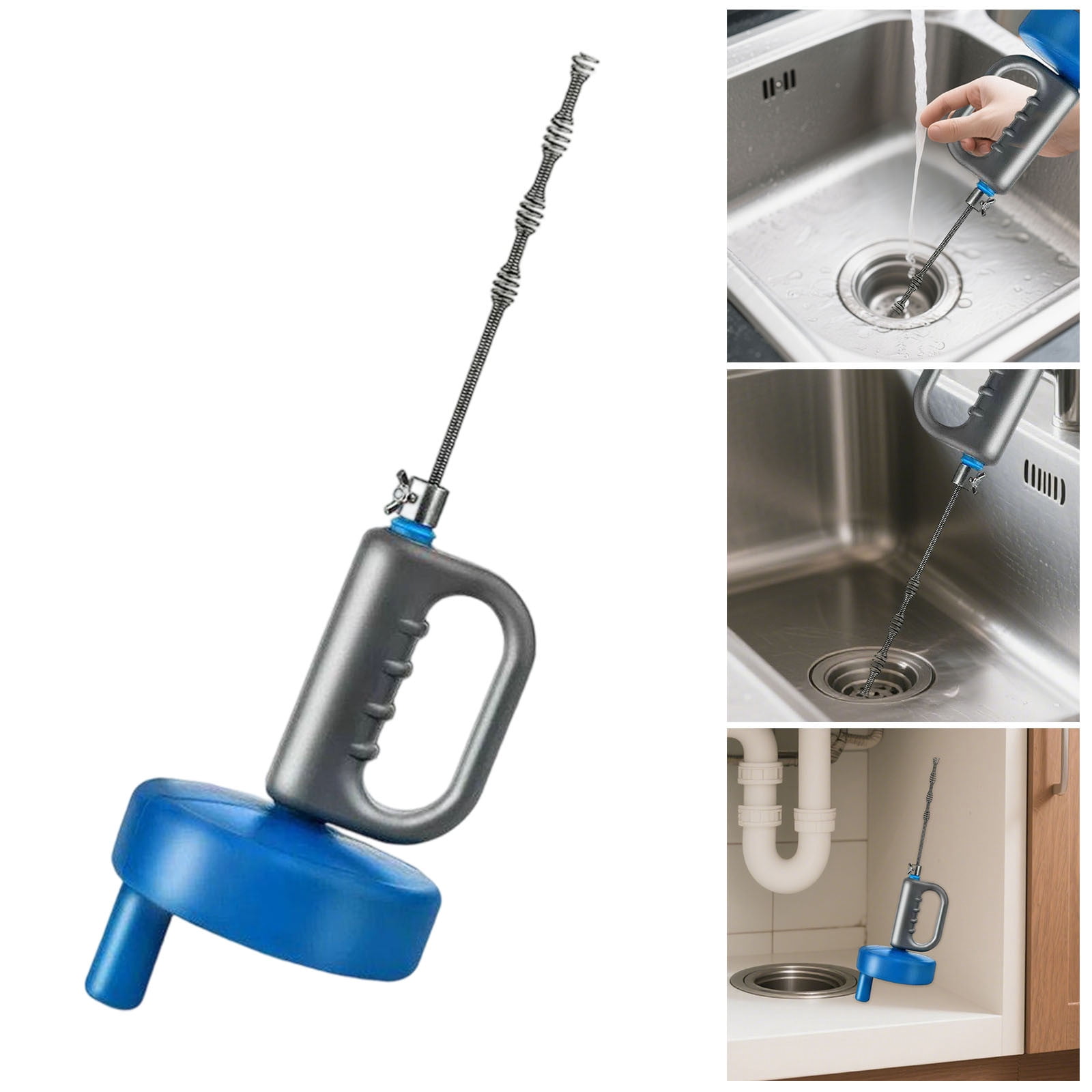 Heavy Duty Drain Clog Remover Tool For Bathtub Shower Toilet Plumbing ...