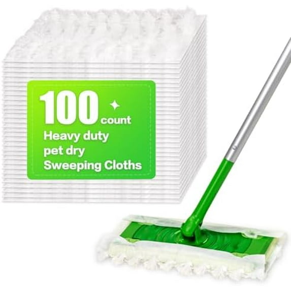 Heavy Duty Dry Sweeping Cloths Compatible with Sweeper Mop, Microfiber ...