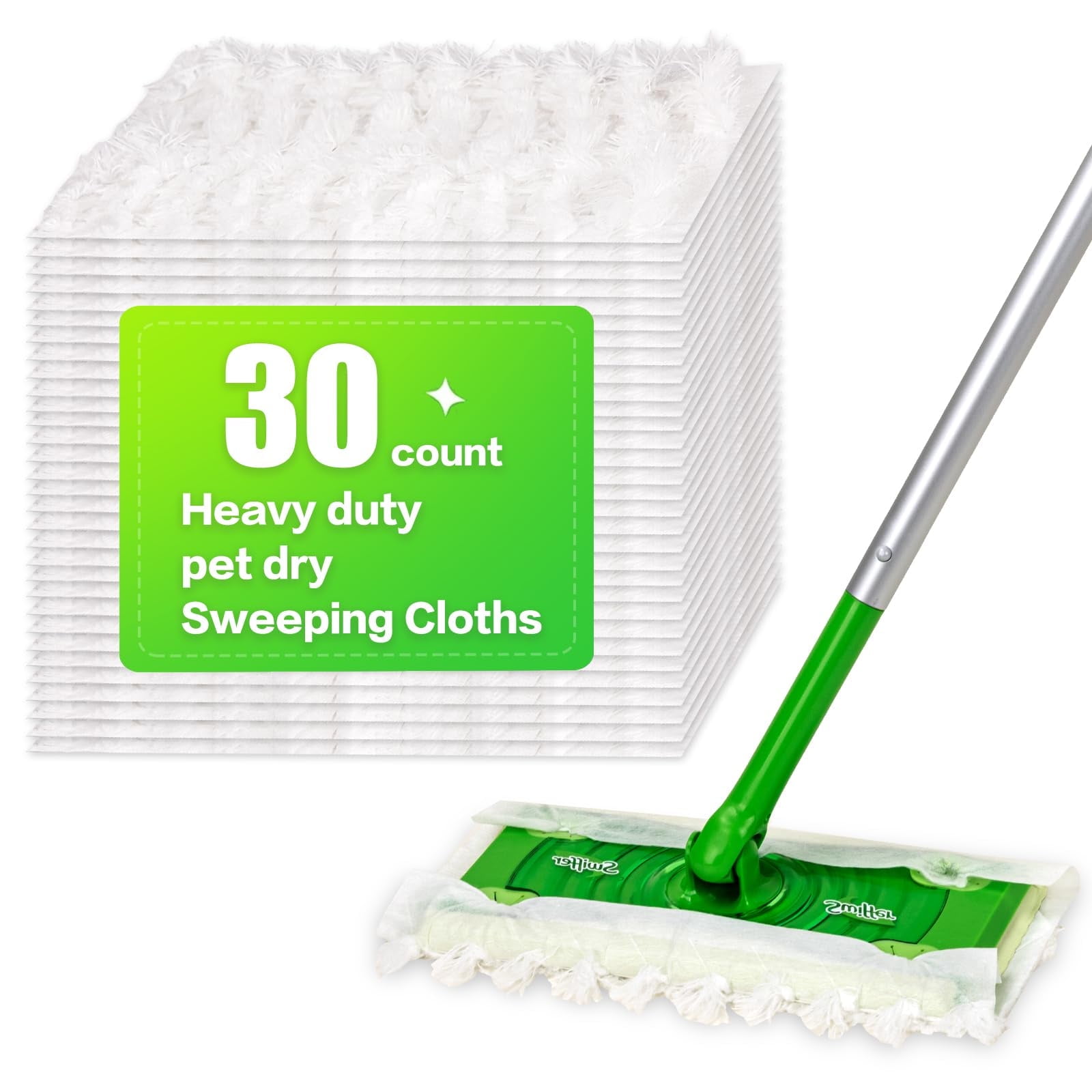 Heavy Duty Dry Sweeping Cloths for Swiffer Sweeper Mop, Microfiber ...