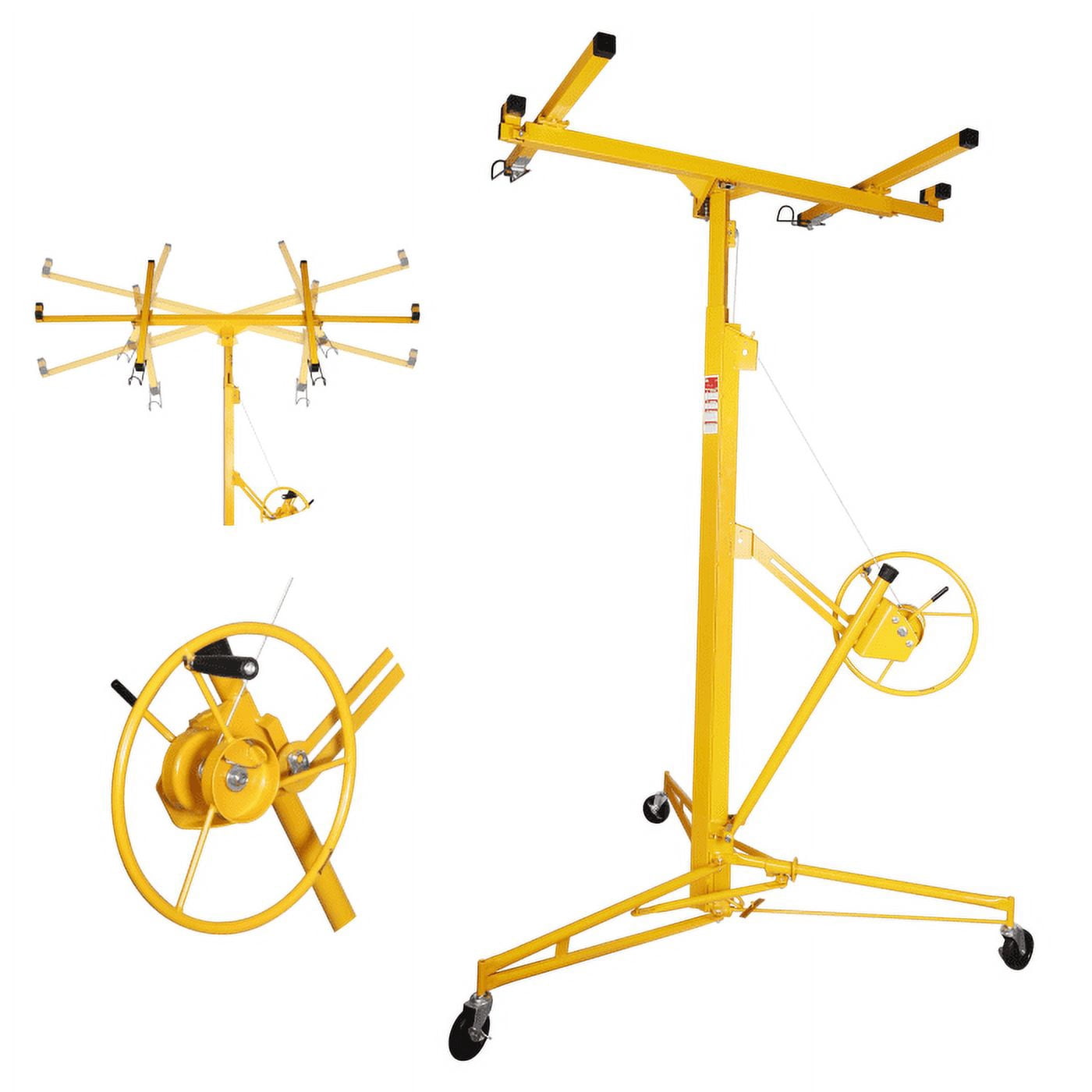 Heavy Duty Drywall Jack Lift 11FT, Adjustable Telescopic Arm, Anti-Tip ...