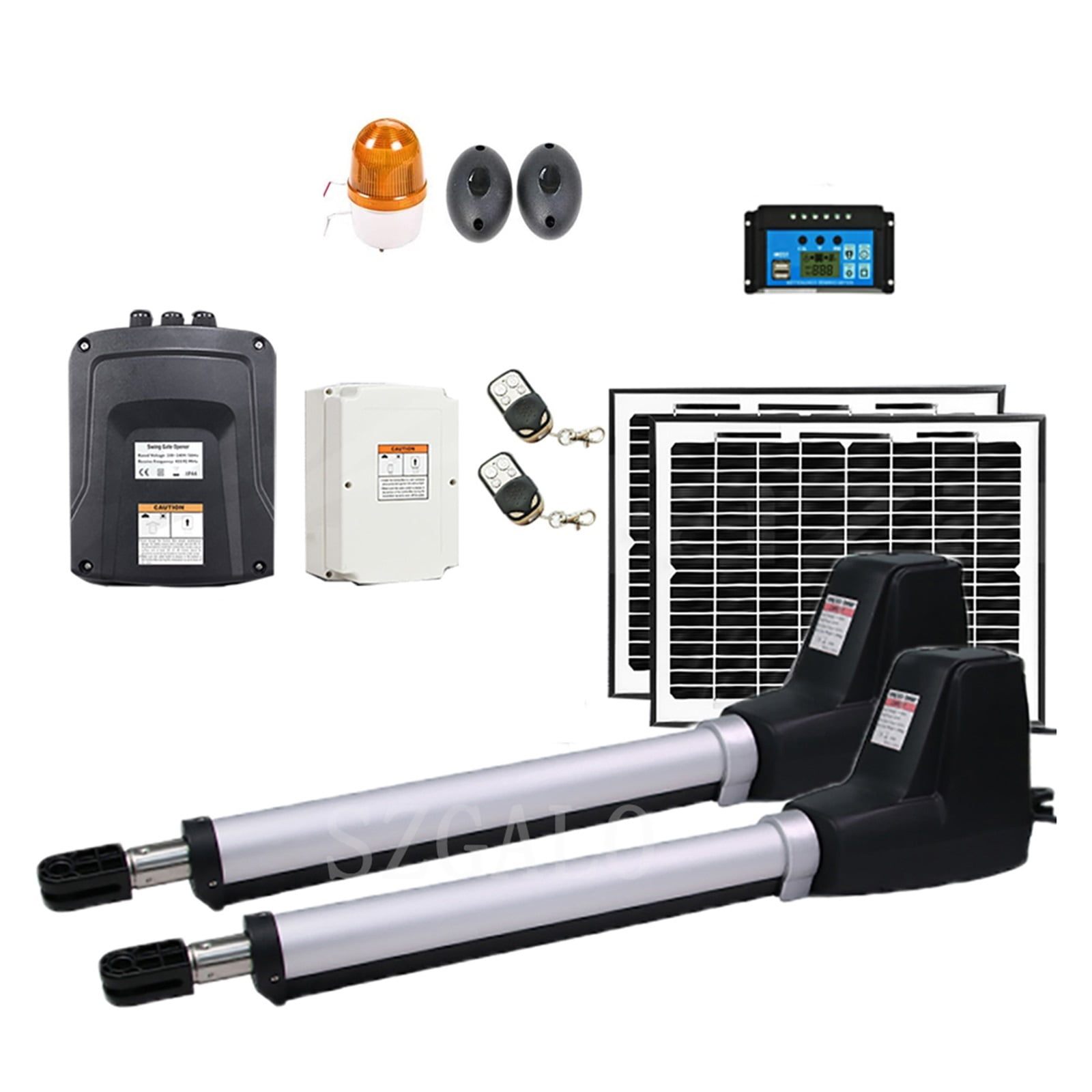 Heavy Duty Dual Wing Electric Swing Gate Opener Kit Auto Dual Gate ...