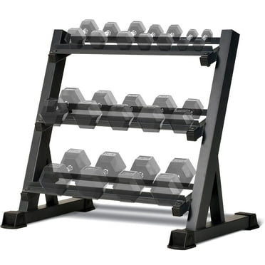 MY3-Tier Dumbbell Rack – 1100LB Capacity Adjustable Weight Rack for ...