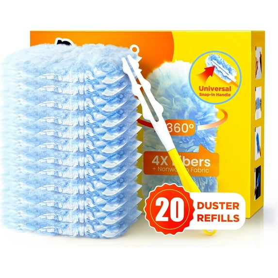 Heavy Duty Duster Refills for Duster, 20 Count with 1 Handle ...