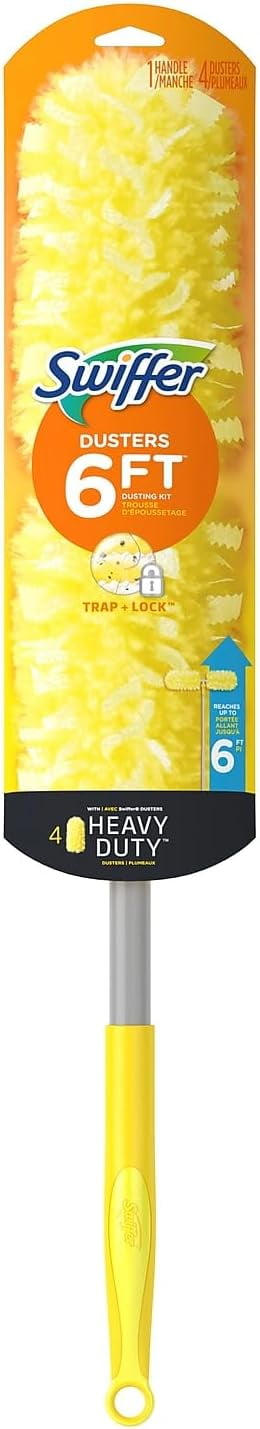 Heavy Duty Dusters with Super Extender Handle, 6 Ft Handle, 1 Handle/4 ...