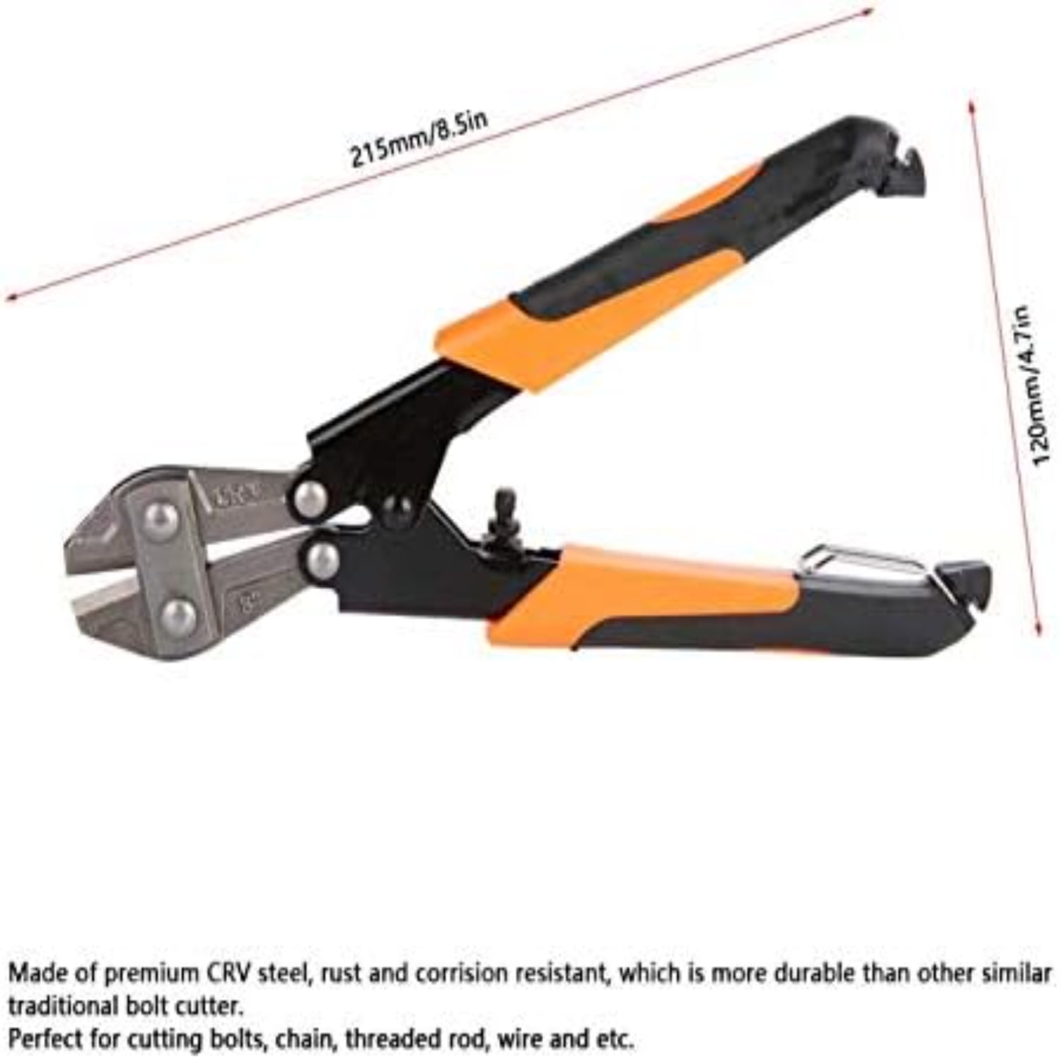 Heavy Duty Essential 8inch Mini-Bolt Cutters - Powerful Wire Cable ...