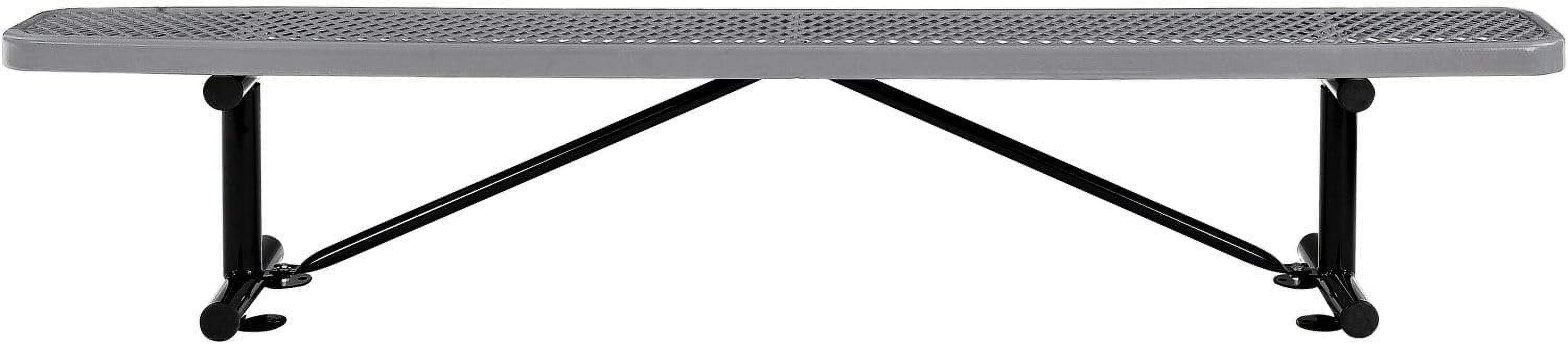 Heavy Duty Expanded Metal Mesh Flat Bench with Steel Frame, Portable ...