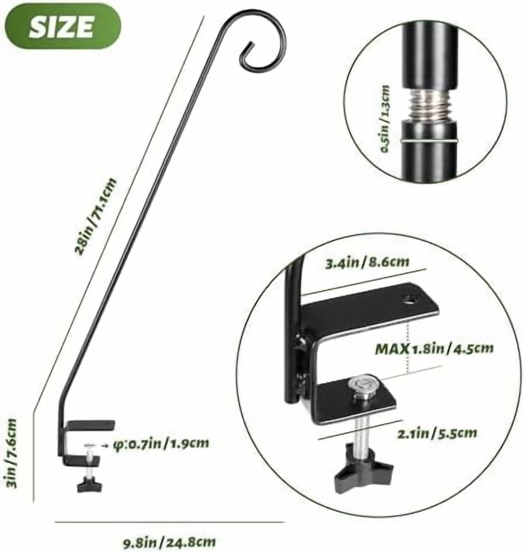 Heavy Duty Extensible Deck Hook - Adjustable for Hanging Bird Feeders ...