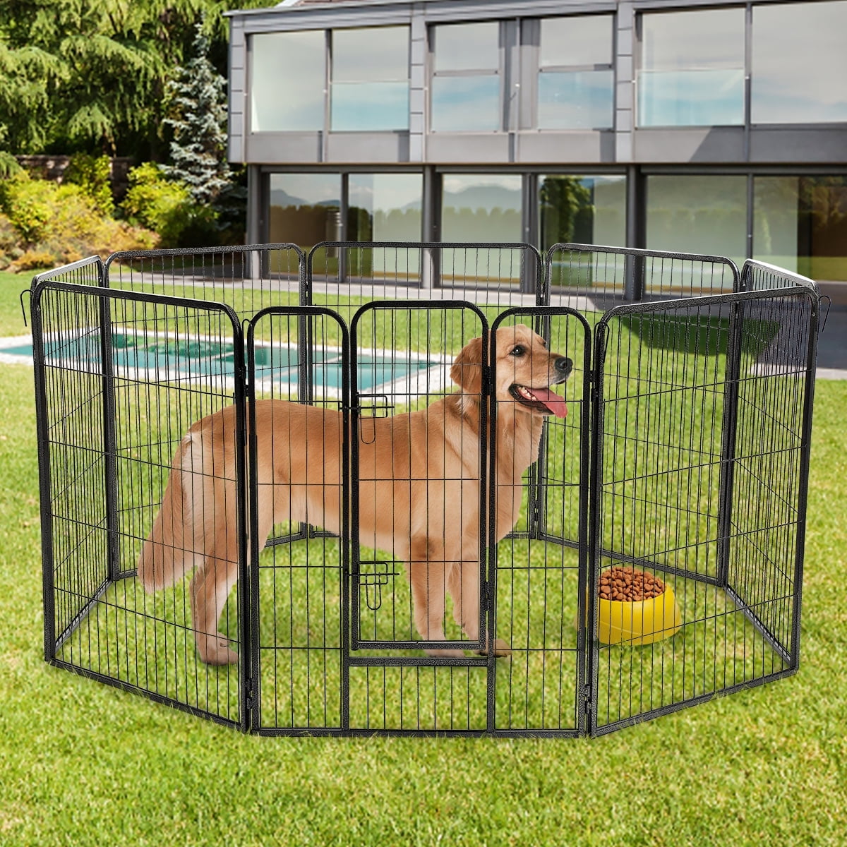 Heavy Duty Extra Large Dog Playpen Portable Pet Playpen 8 Panels Fold ...