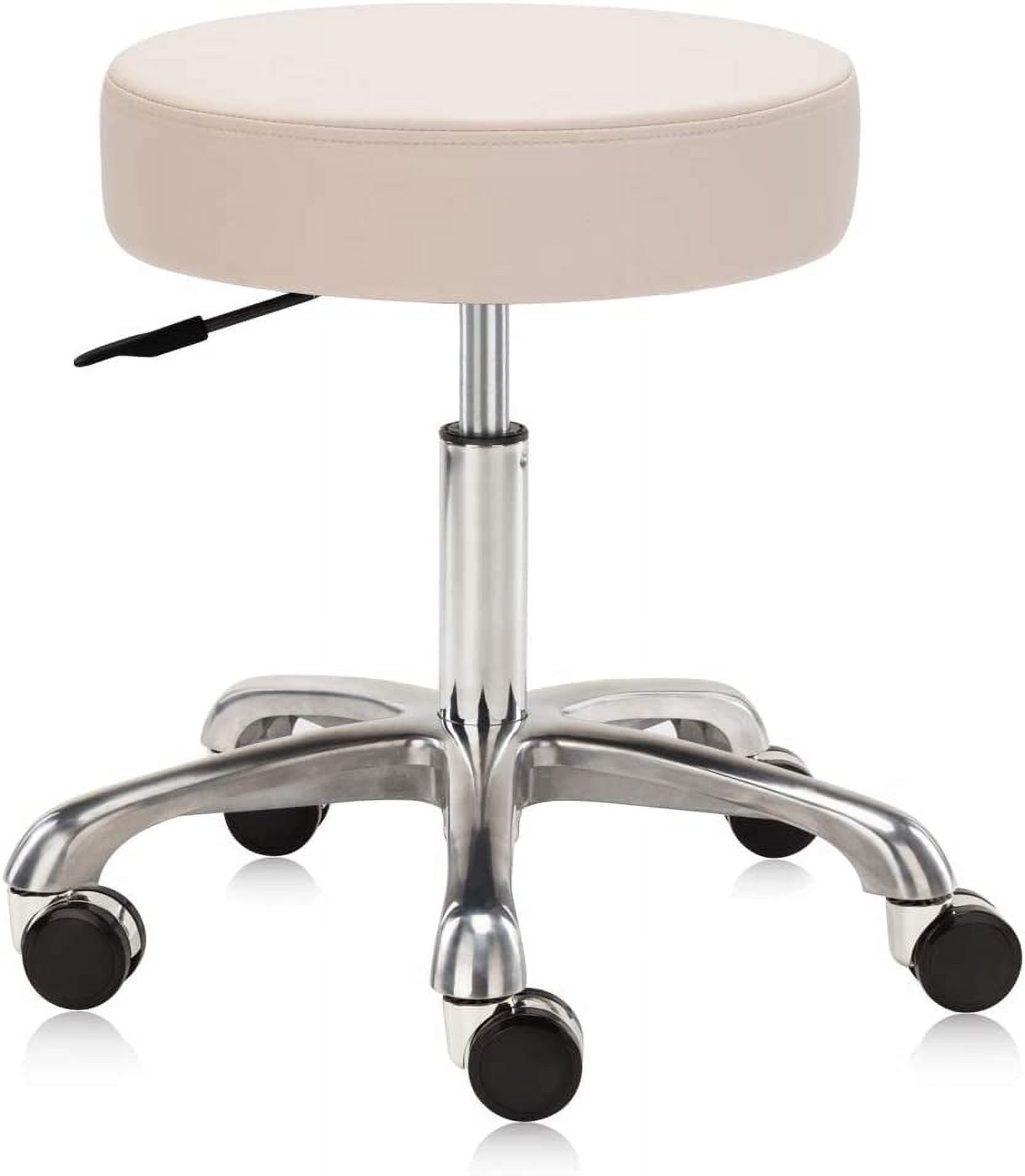 Heavy-Duty Extra-Wide Seat Pneumatic Rolling Stool with Adjustable ...