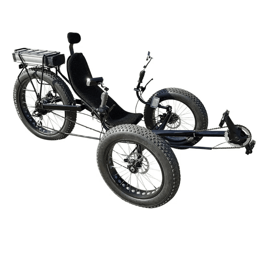 Heavy Duty Fat Tire Folding Electric Recumbent Trike, High Capacity 3 ...