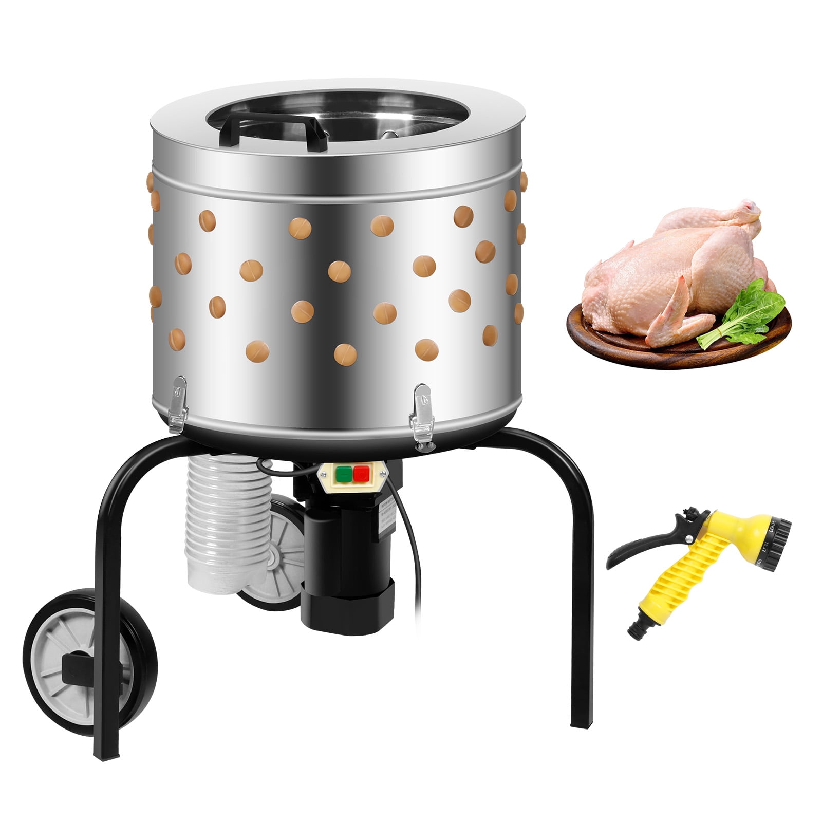 Heavy-Duty Feather Plucker, 64 lb Lightweight Design, Waterproof Switch ...