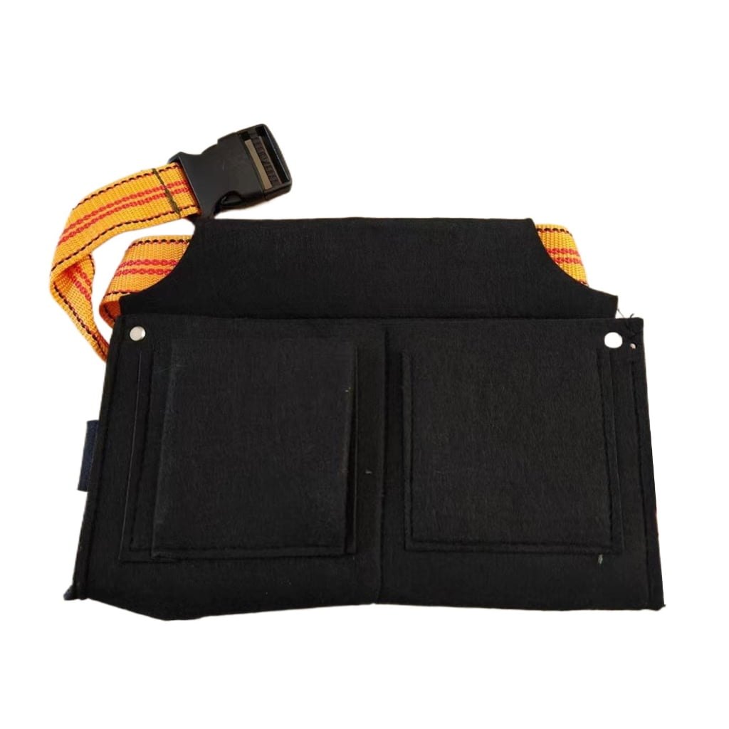 Heavy Duty Felt Tool Belt Pouch Waist Bag Work Apron with Quick Release ...