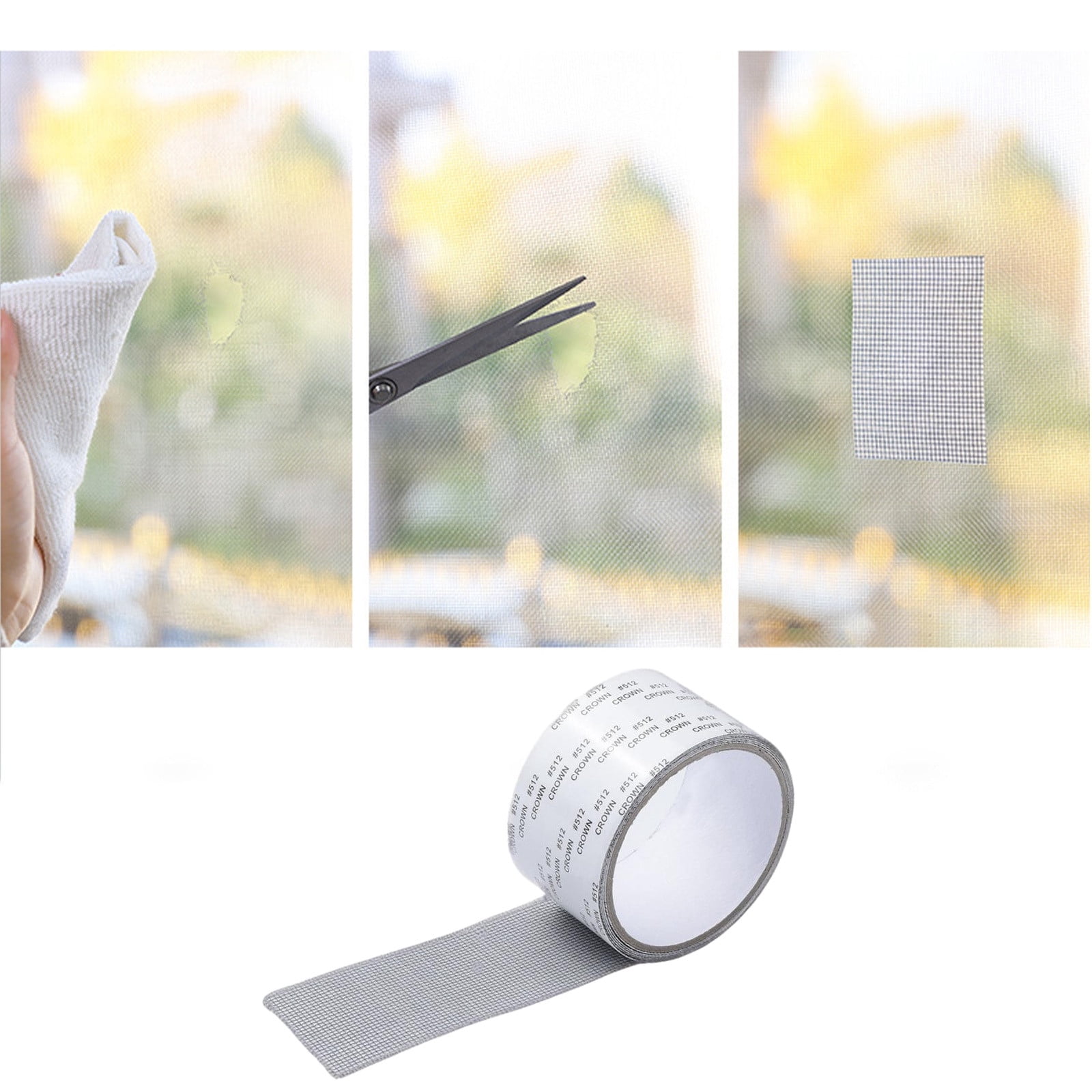 Heavy Duty Fiberglass Screen Tape Kit for Window and Door Mesh ...