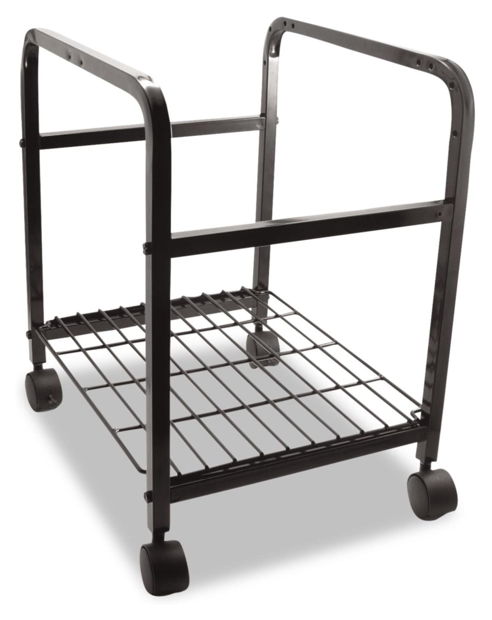 Heavy Duty File Shuttle Cart - Black Mobile File Cabinet - 100lbs ...