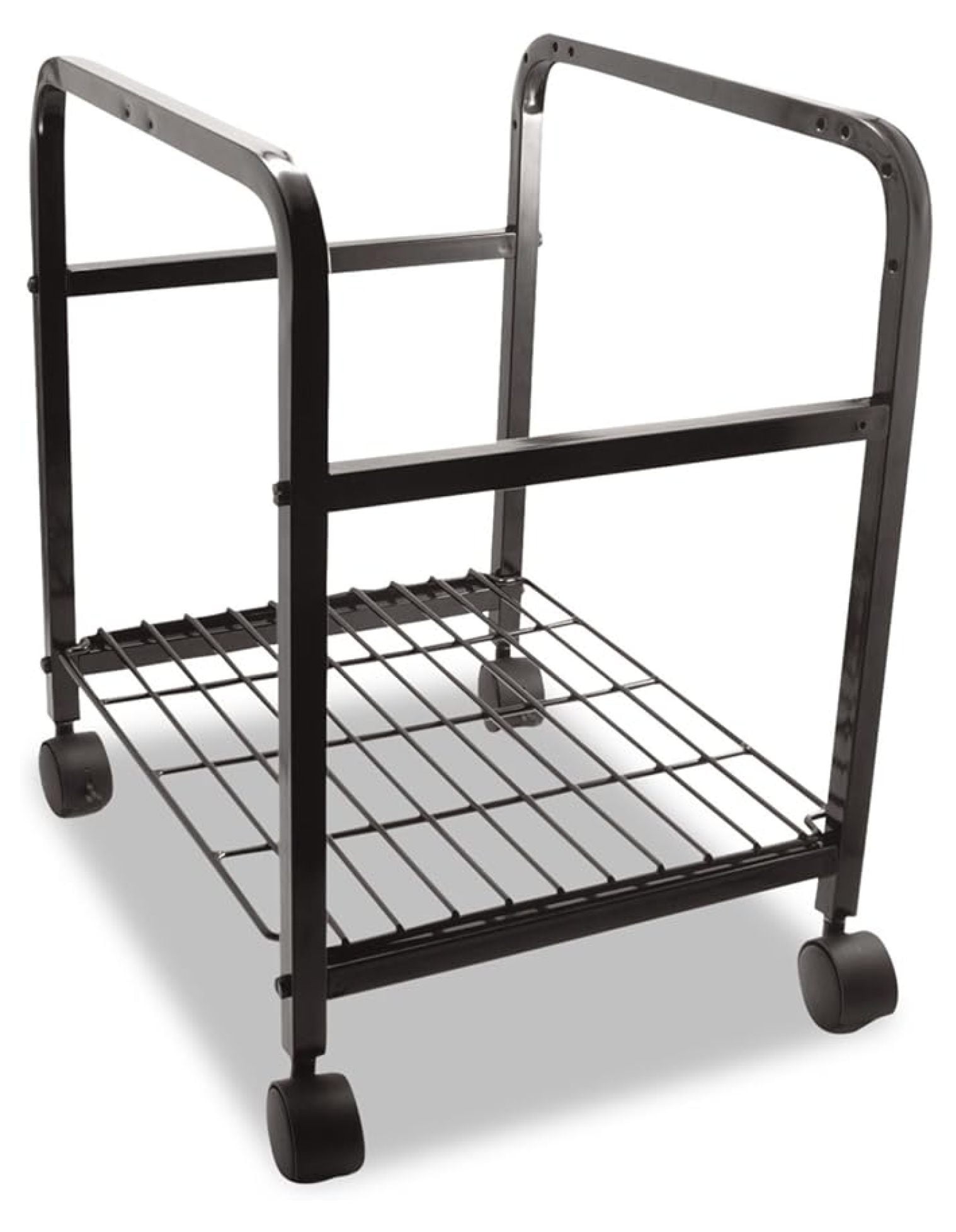 Heavy Duty File Shuttle Cart - Black Rolling File Cabinet - 100lbs ...