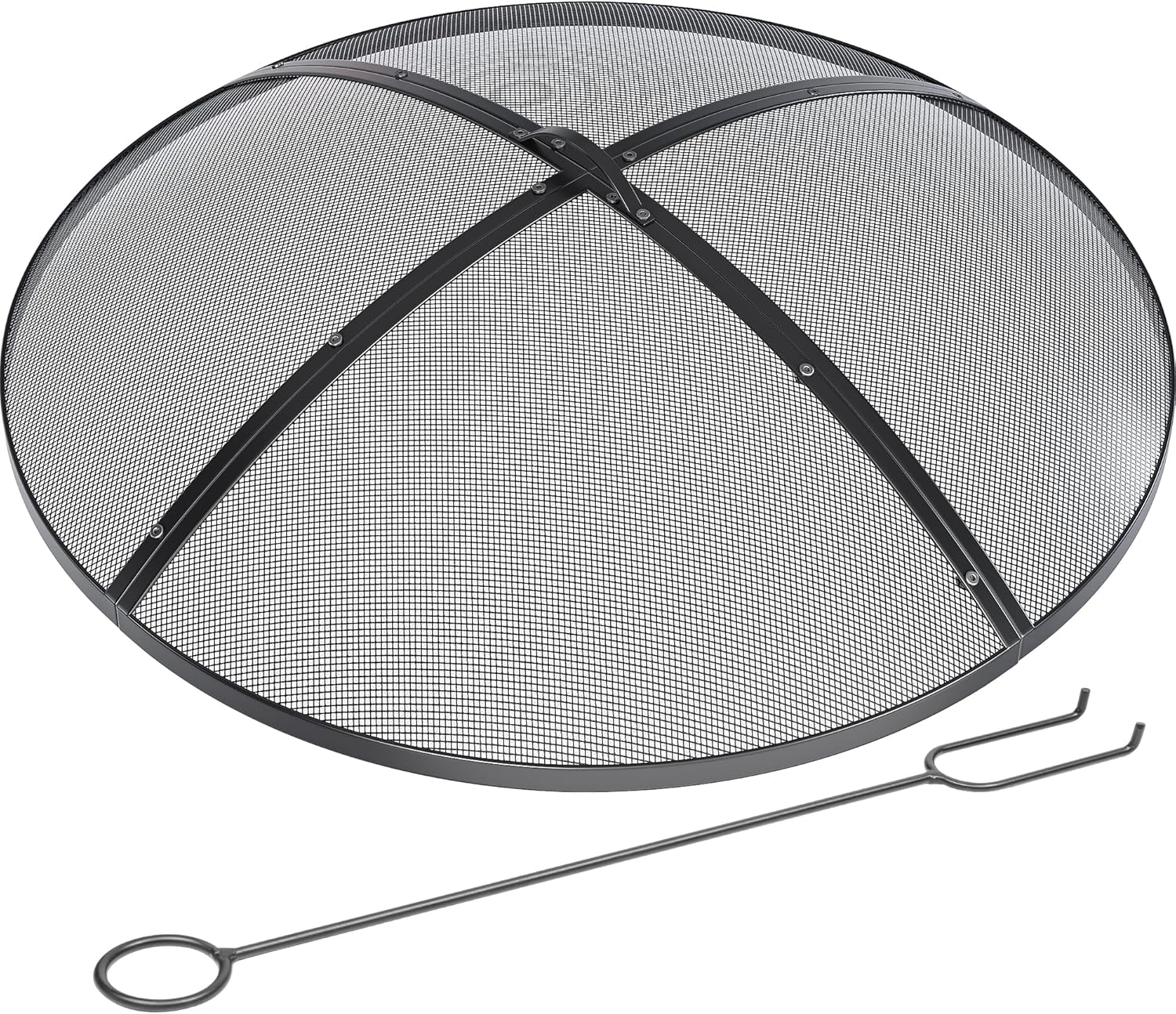 Heavy-Duty Fire Pit Spark Screen, 30-Inch Outdoor Fire Pit Mesh Screen ...