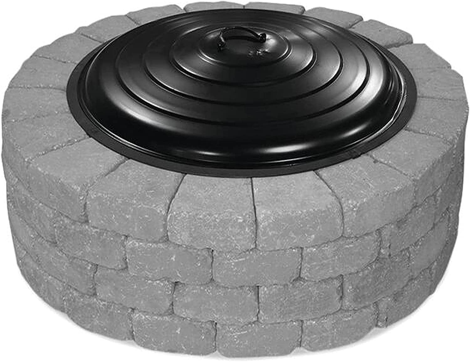 Heavy Duty Fire Ring Lid Cover Backyard Patio for Outdoor Fireplace ...