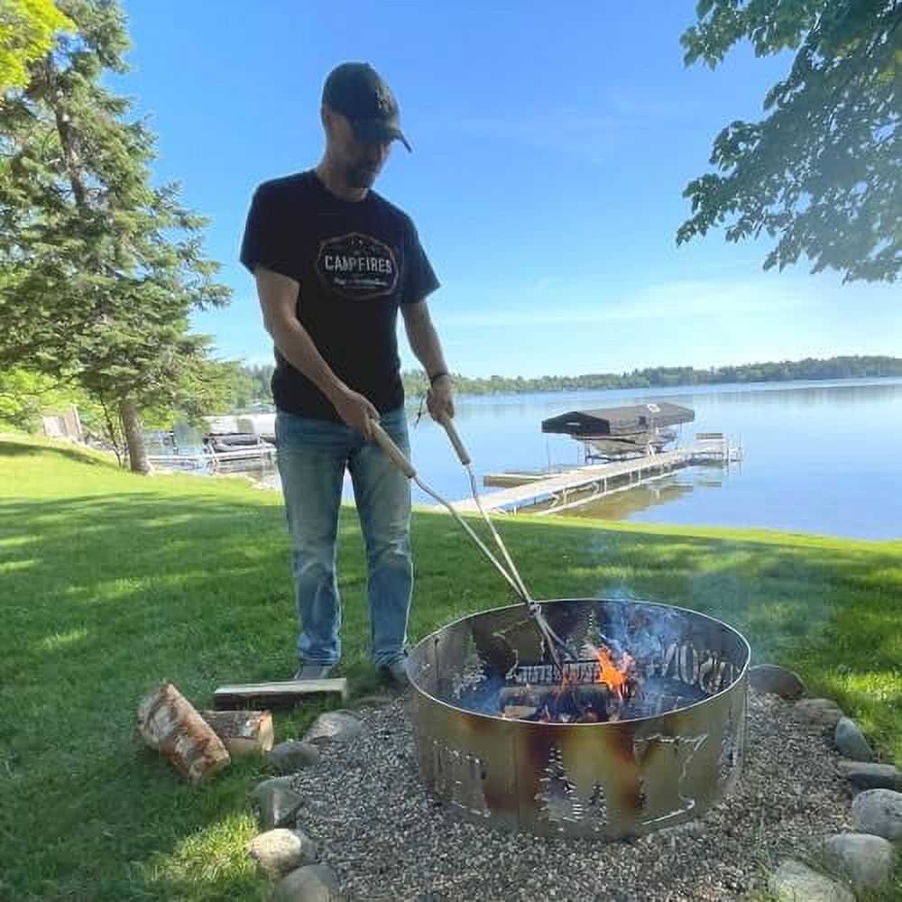 Heavy Duty Fire Tongs and Fire Poker Set – Fire Pit Tools, Fire Tongs ...