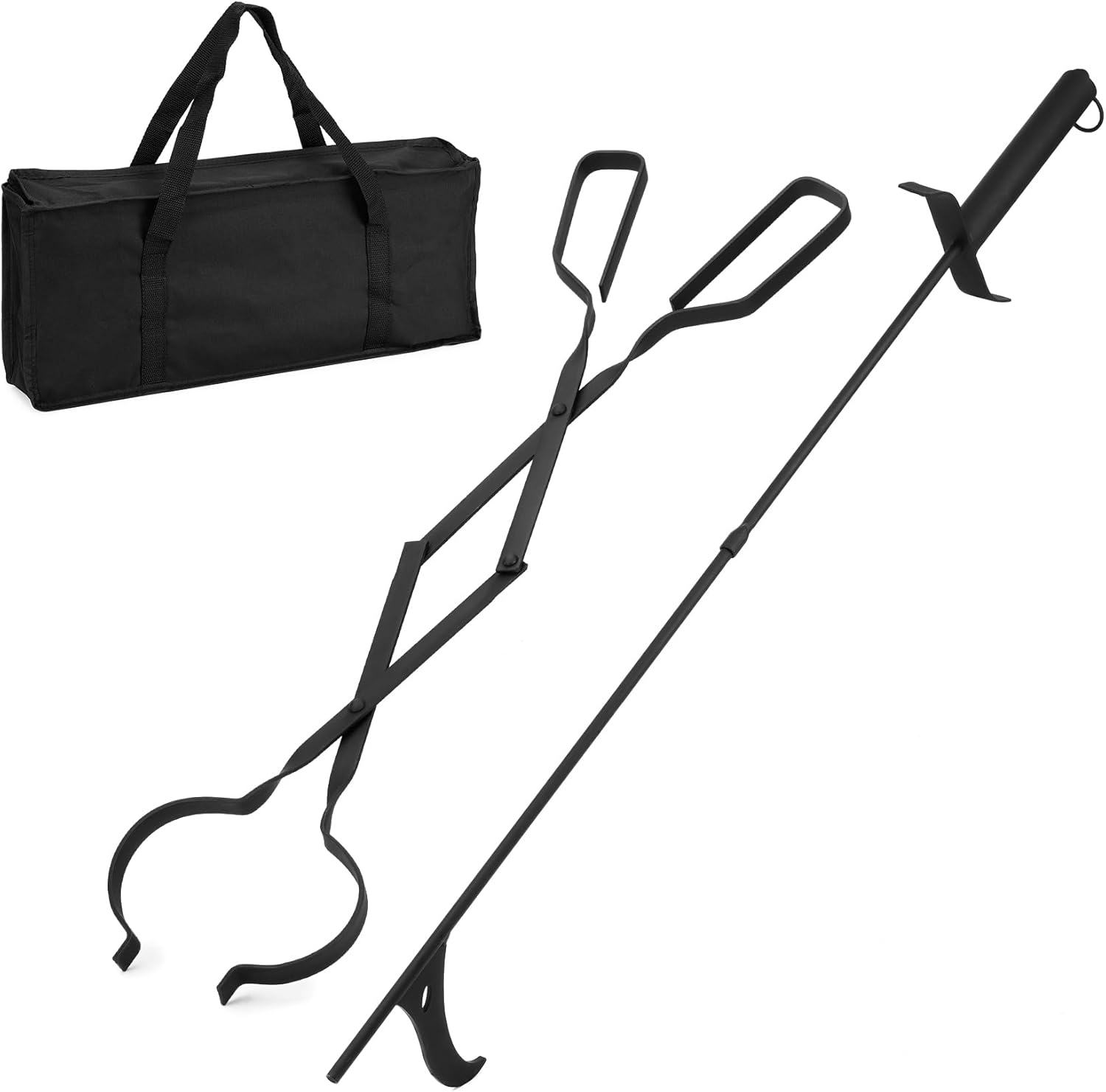 Heavy Duty Fireplace Fire Pit Campfire Bonfire Fire Tong and 32 inch ...