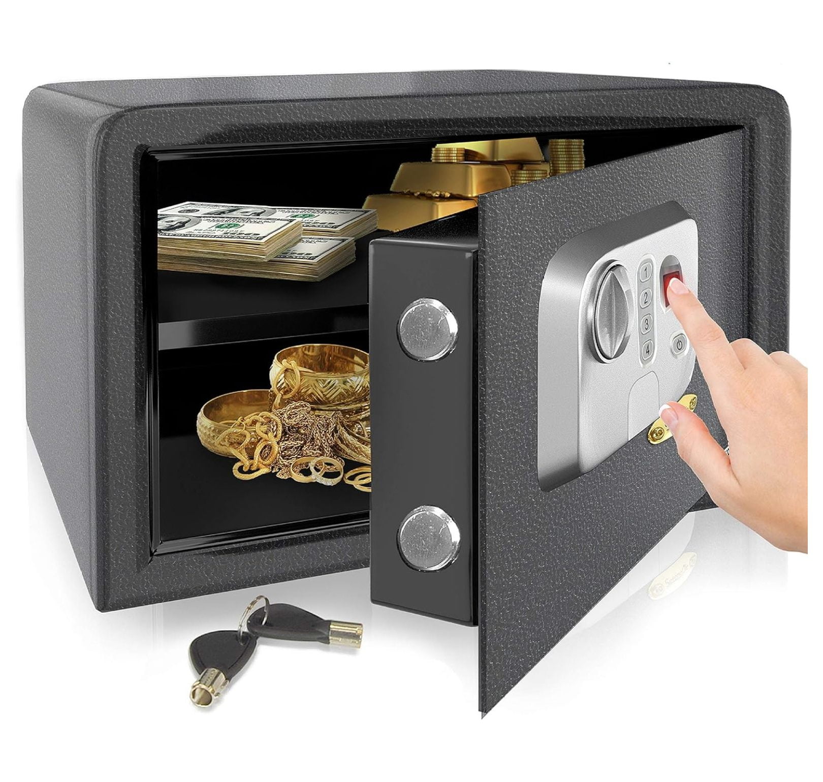 Heavy Duty Fireproof Electronic Fingerprint Safe Box - Electronic Lock ...