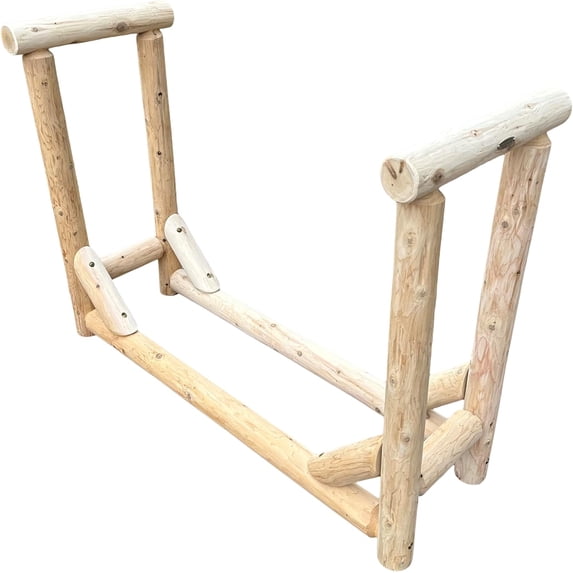 Heavy-Duty Firewood Rack for Outdoor Wood Storage – 4 ft. Unfinished ...