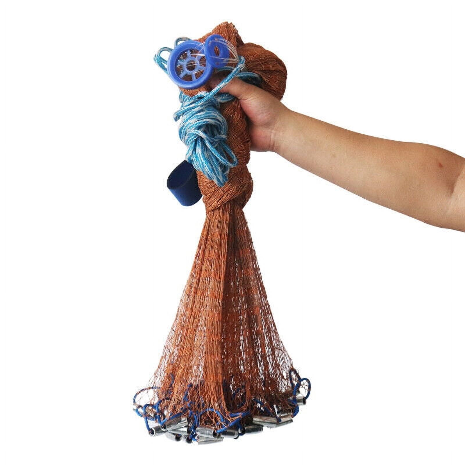 Heavy Duty Fishing Net Bait Easy Throw Hand Cast Strong Tire Trap Line ...