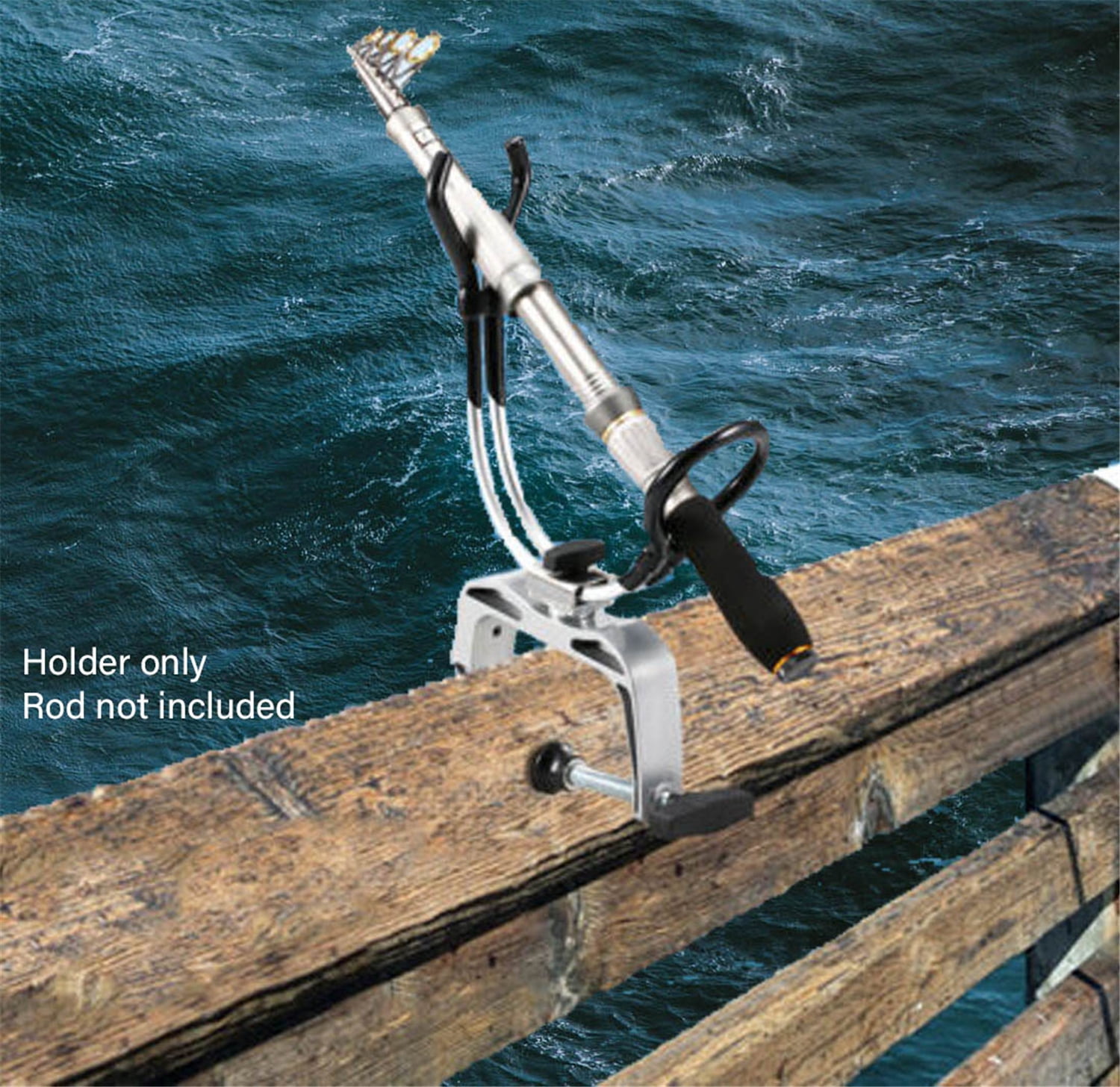 Httmt 360° Adjustable Clamp-On Mount Fishing Rod Holder - Walmart.com