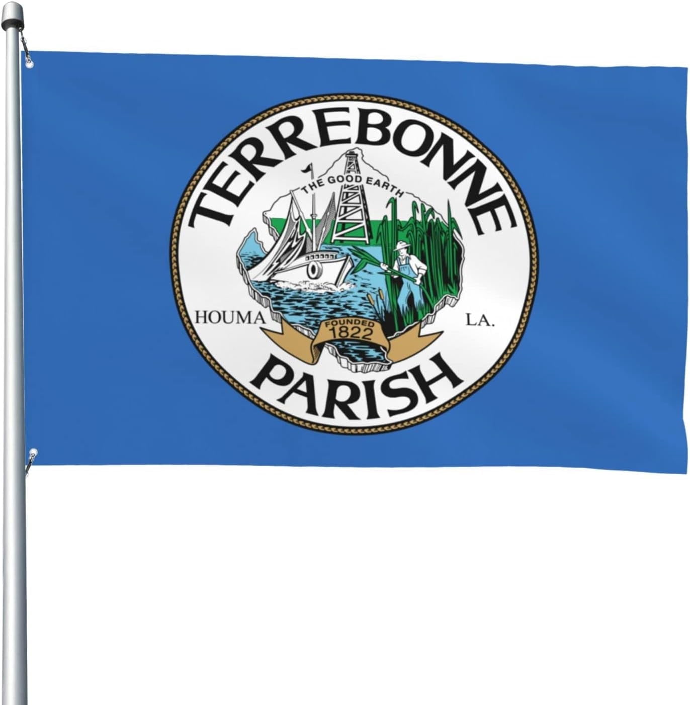 Heavy Duty Flag Of Terrebonne Parish, Louisiana Flag 4x6 Ft Durable ...