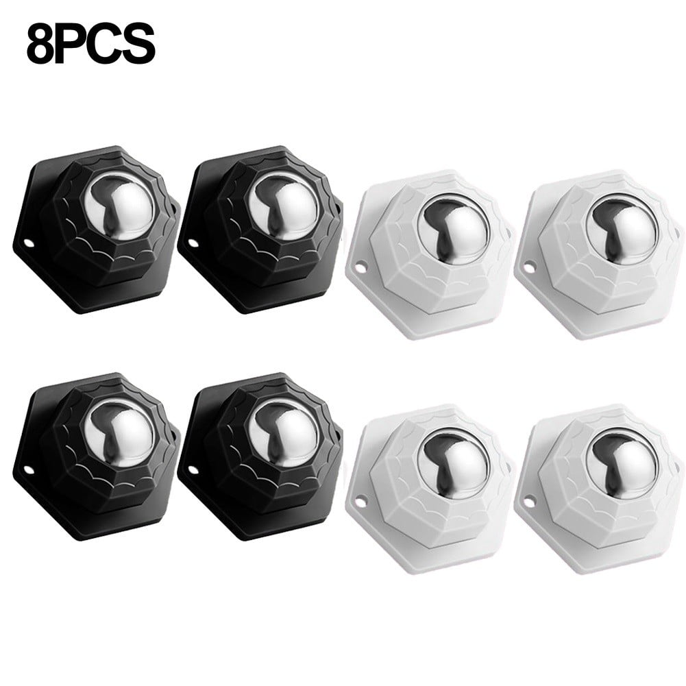 Heavy Duty Flat Furniture Castors 8 Pack Adhesive Strong Roller Wheel ...