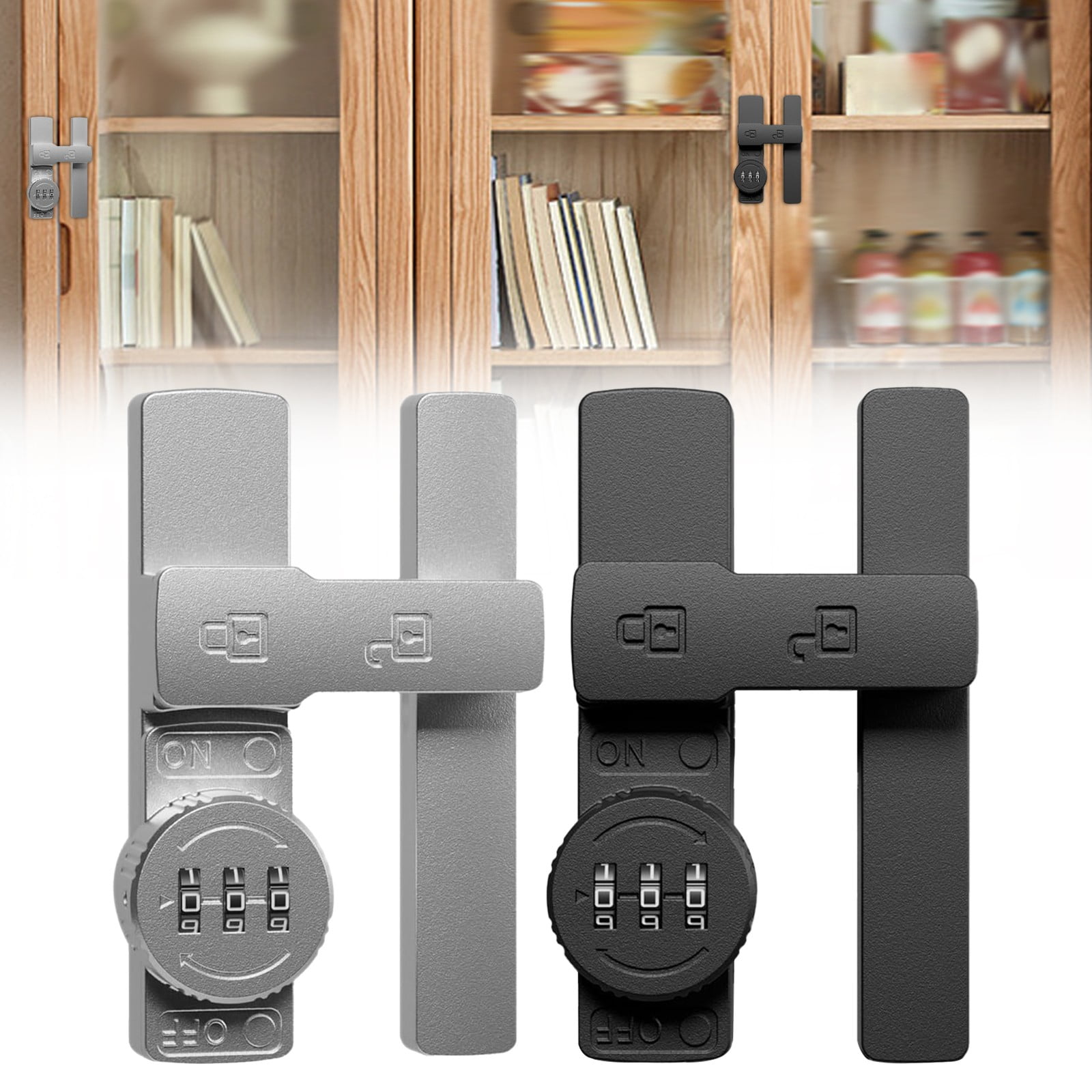 Heavy-Duty Flip Latch Lock 90/180 Degree Sliding/Swinging Door Lock ...